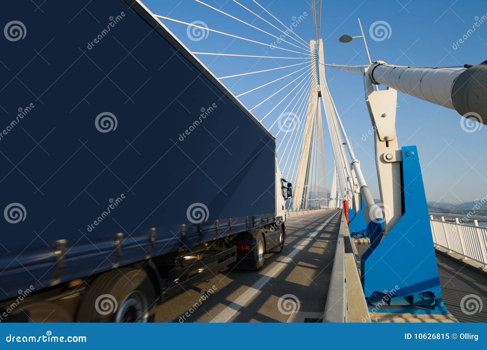 Truck on bridge stock image. Image of logistic, roadside - 10626815