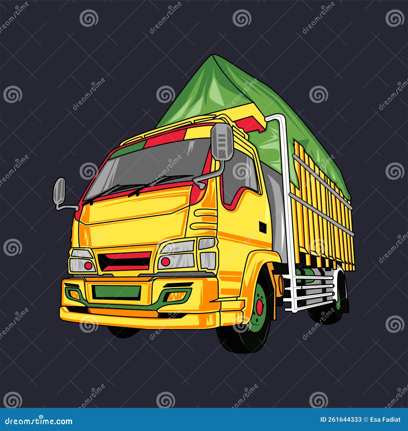 Truck Canter Vector Clip Art | CartoonDealer.com #261644333