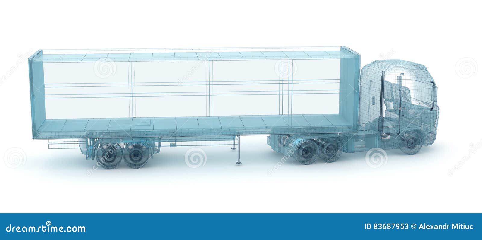 Cargo Container Isometric Icon. 3d Line Art Technical Drawing. Editable ...