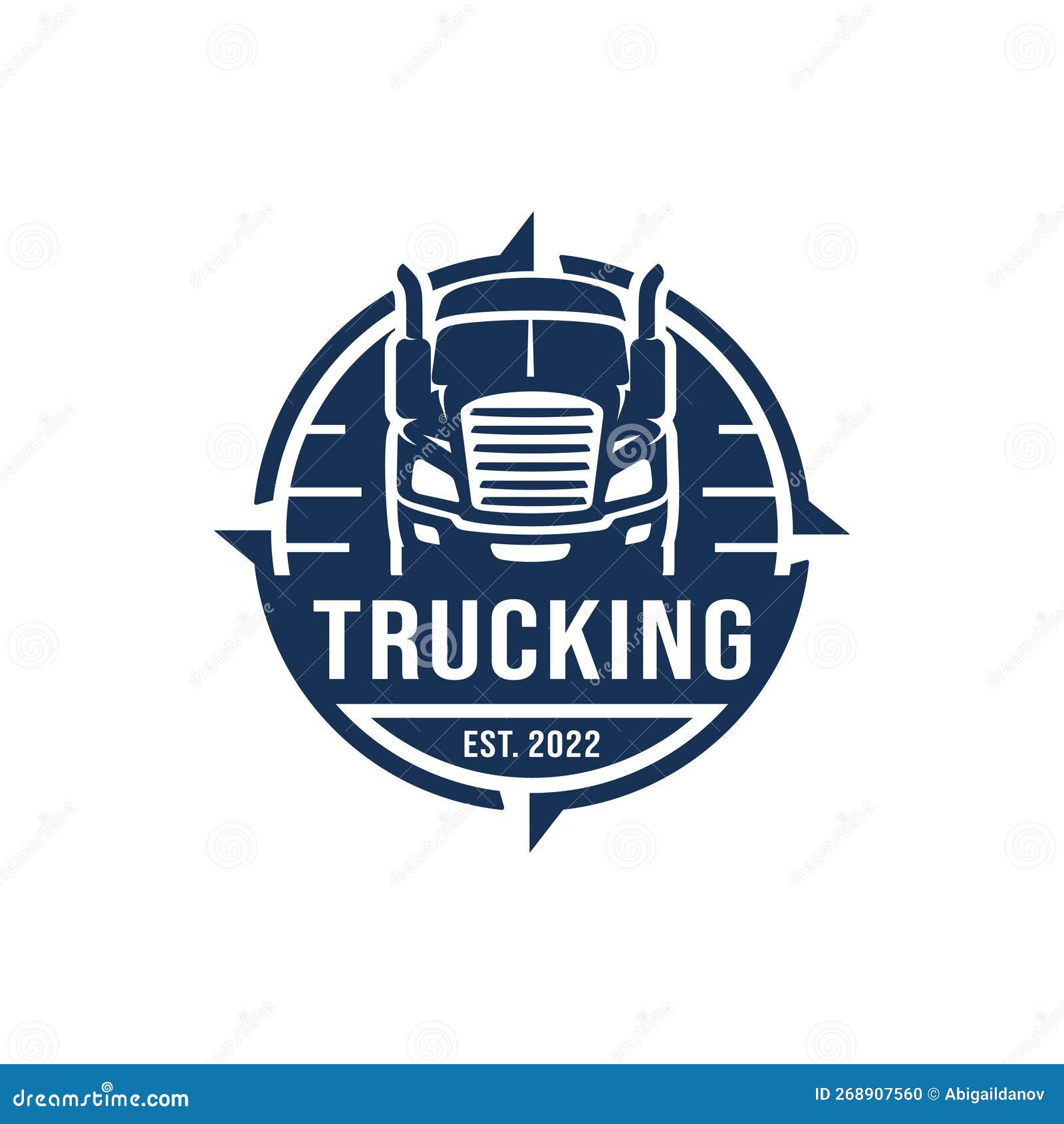 Truck emblem logo design stock vector. Illustration of delivery - 268907560