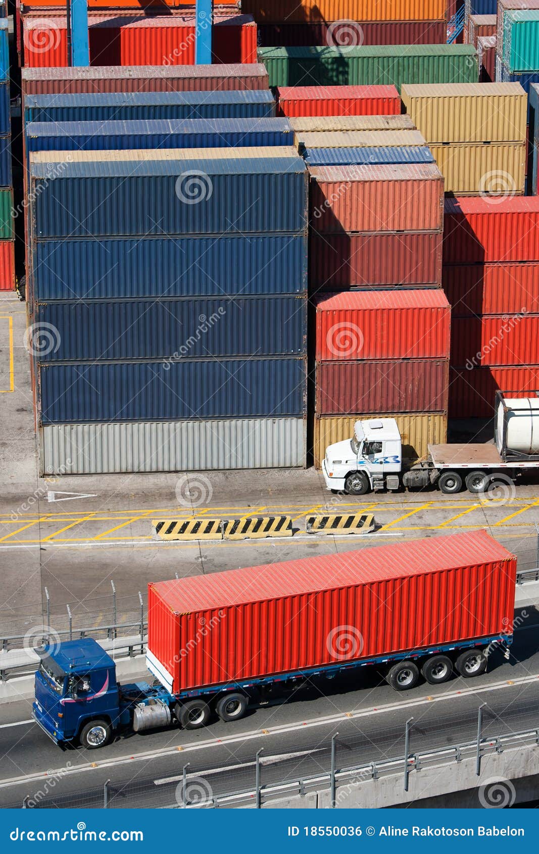 Truck and containers stock photo. Image of load, carrier - 18550036