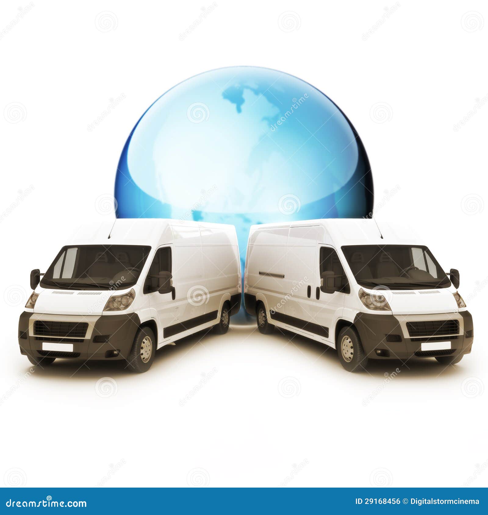 Truck Courier World Wide Concept Stock Photo - Image of copy, industry ...