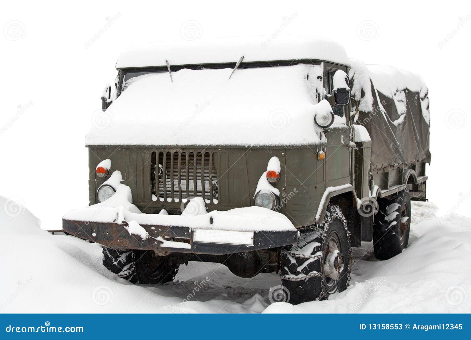 Truck covered with snow stock image. Image of cover, black - 13158553