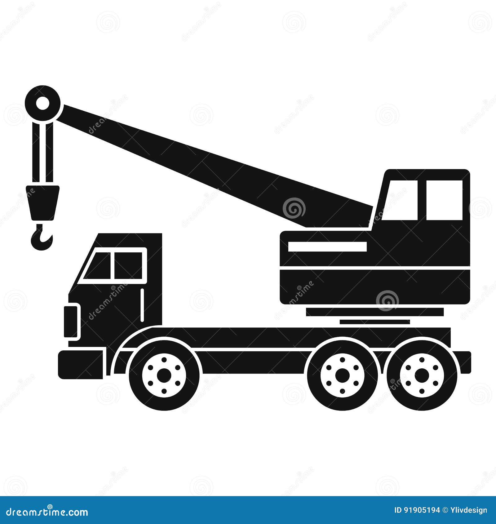 Truck crane icon simple stock vector. Illustration of ground - 91905194