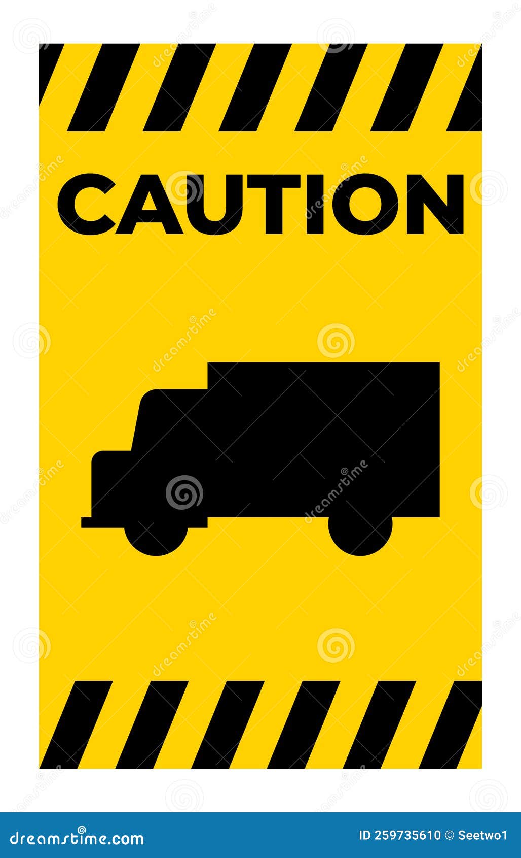Truck Crossing Sign on White Background Stock Vector - Illustration of ...