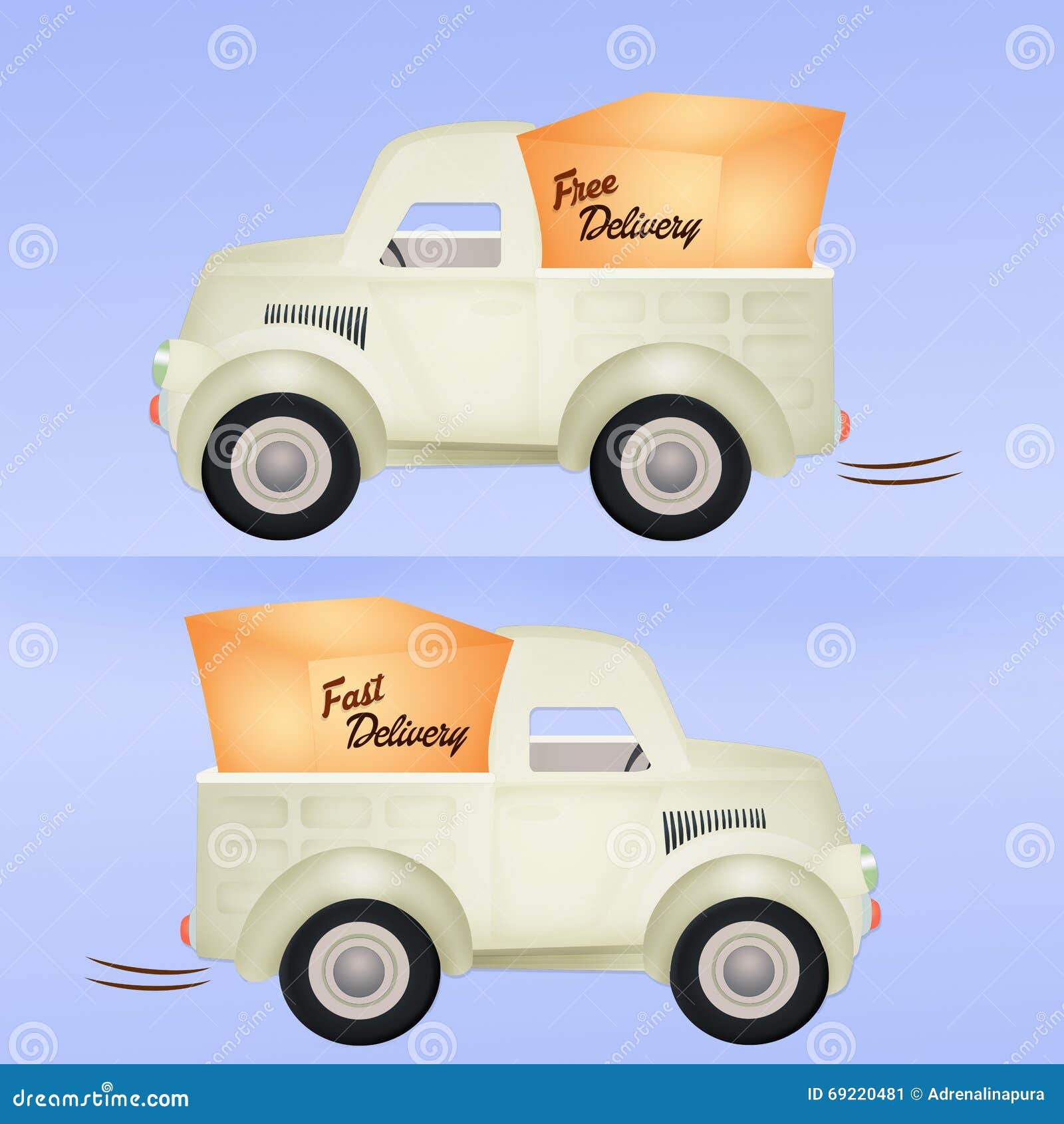 Truck delivery stock illustration. Illustration of package - 69220481