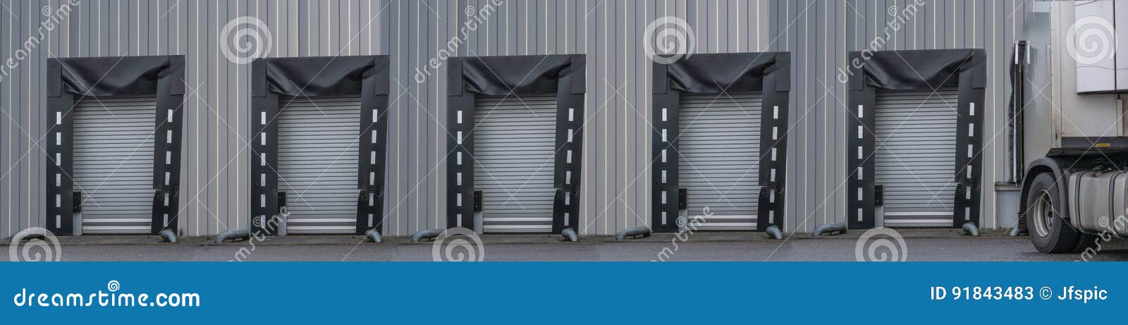 Truck at the Depot of a Forwarding Company. Stock Image - Image of ...