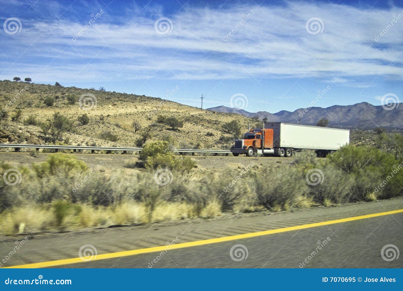 Truck in the desert stock image. Image of wide, arizona - 7070695