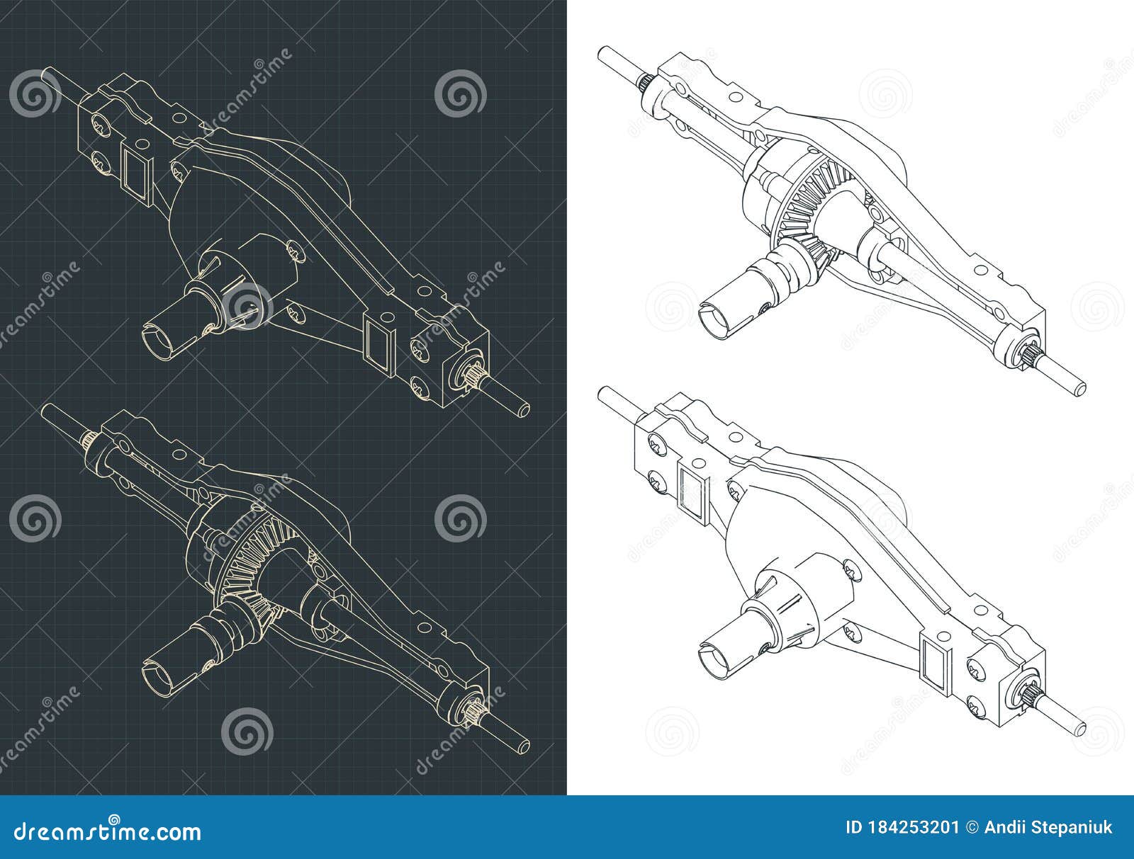 Differential Isometric Drawings Cartoon Vector | CartoonDealer.com ...