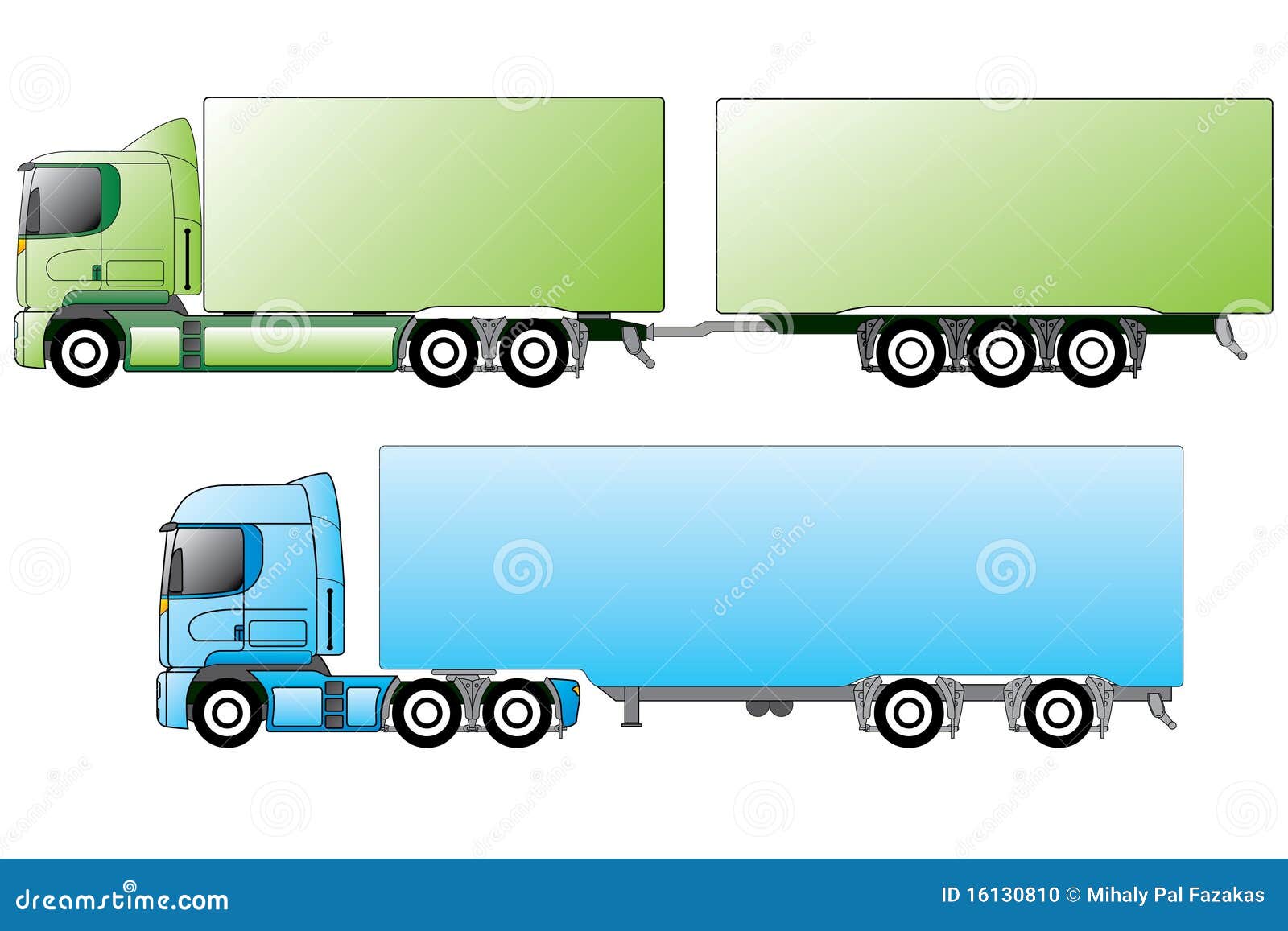 Truck double stock vector. Illustration of merchandise - 16130810