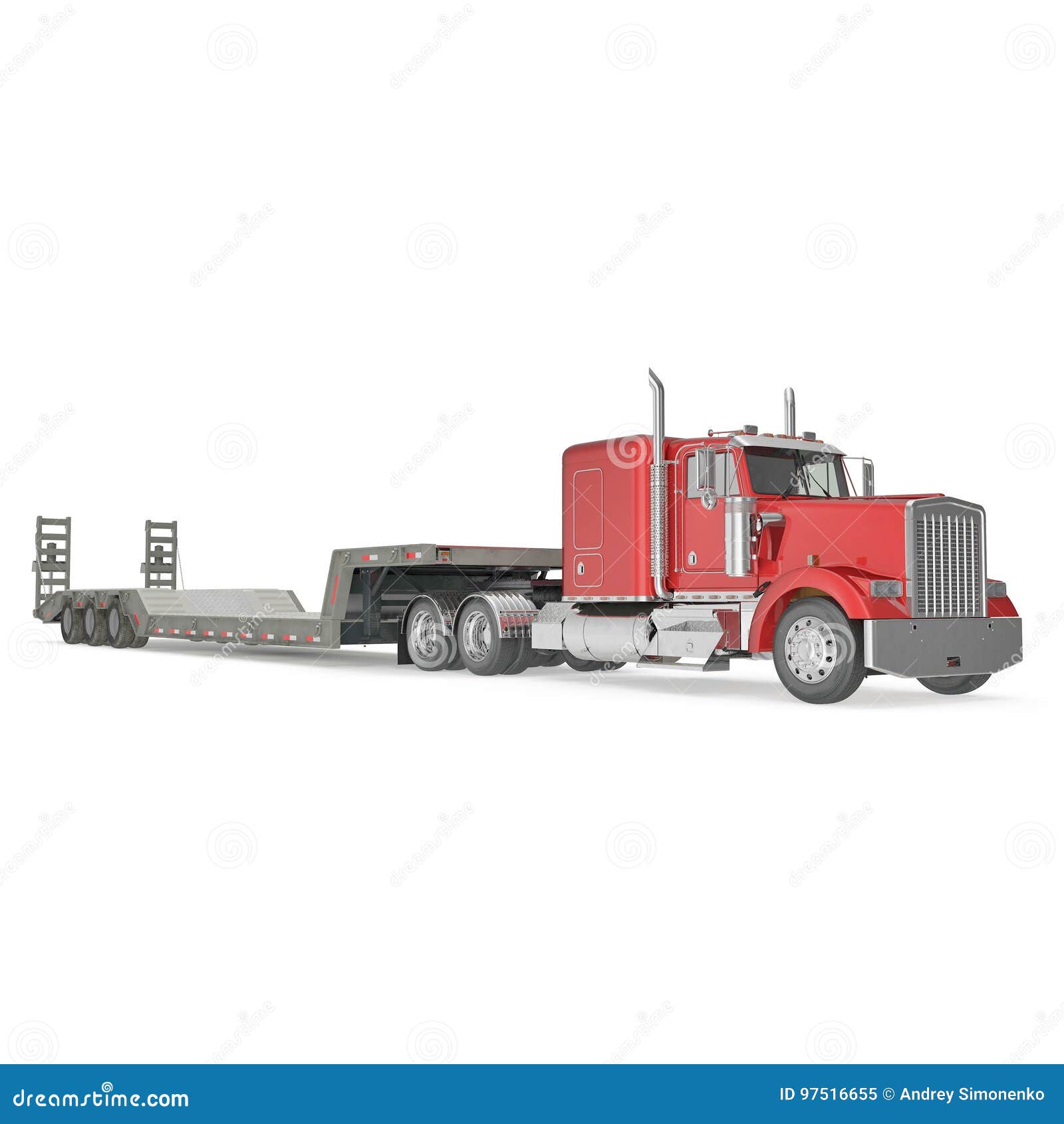 Semi Truck Double Trailer Stock Illustrations – 109 Semi Truck Double ...