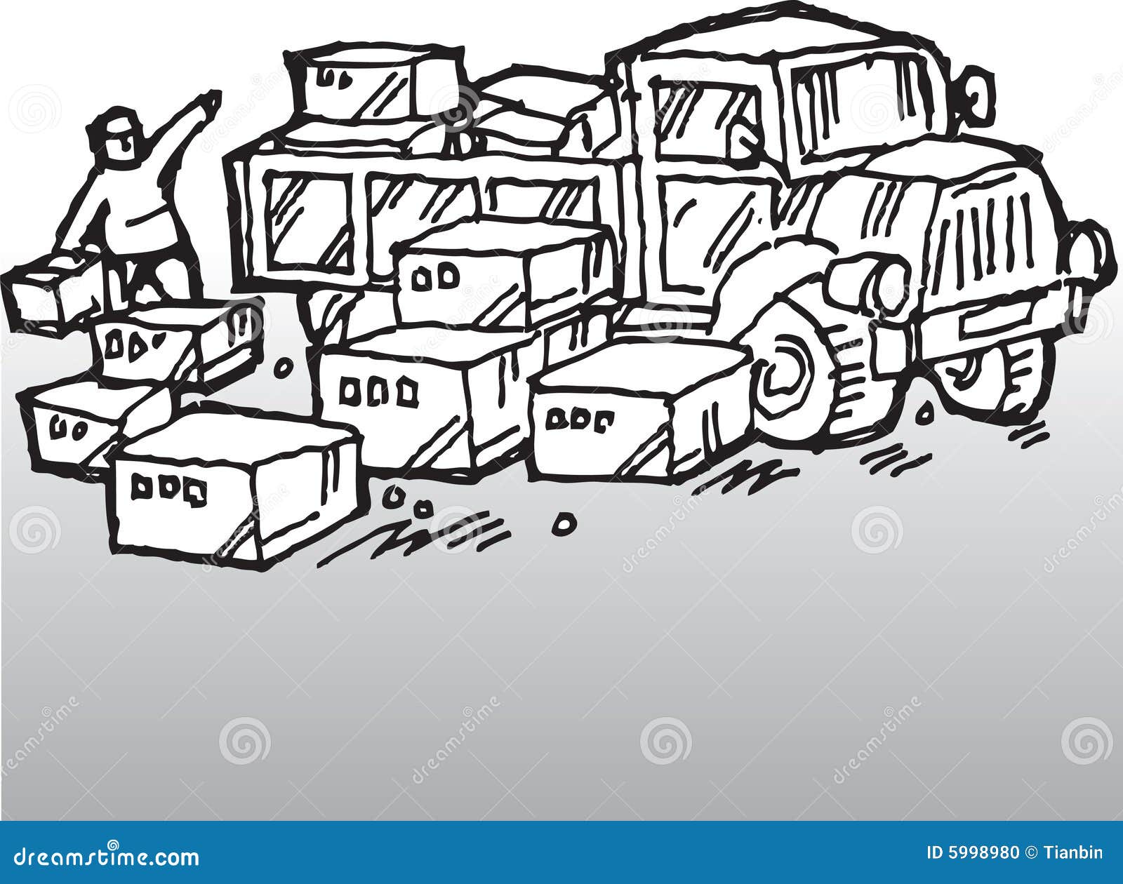 Truck Driver Vector. Animated Trucker Character Creation Set. Full ...