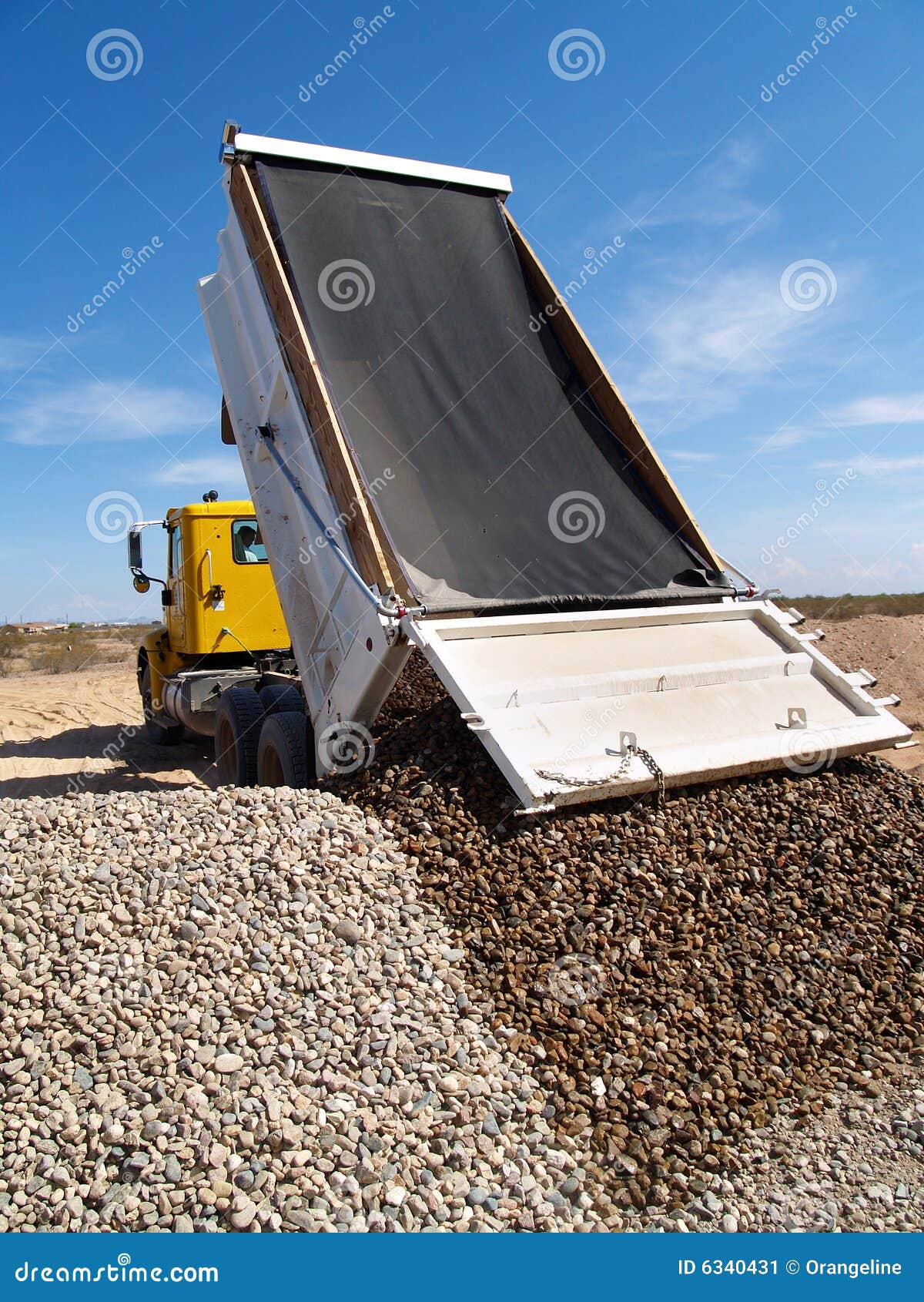 Truck Dumping Gravel stock image. Image of laborers, park - 6340431