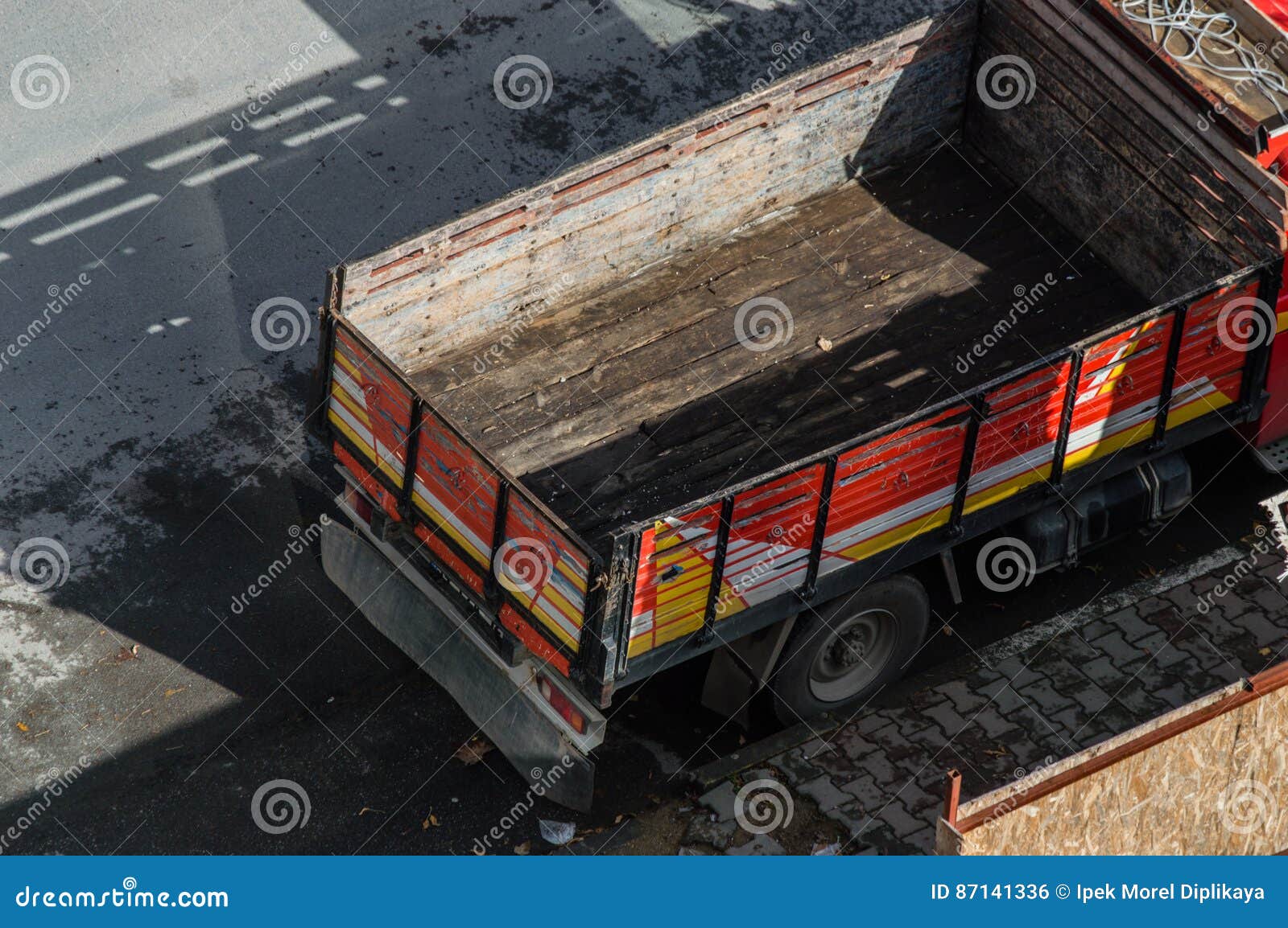 Truck with an Empty and Dirty Bodywork Stock Photo - Image of machine ...