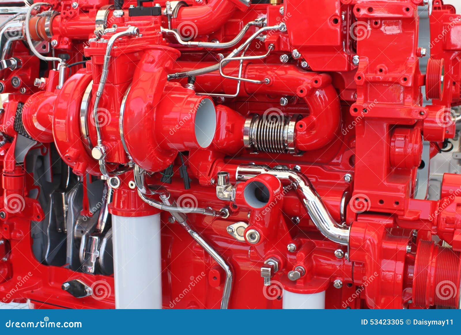 New Bus Or Truck Car Engine Texture Background. Modern Heavy Duty Truck ...