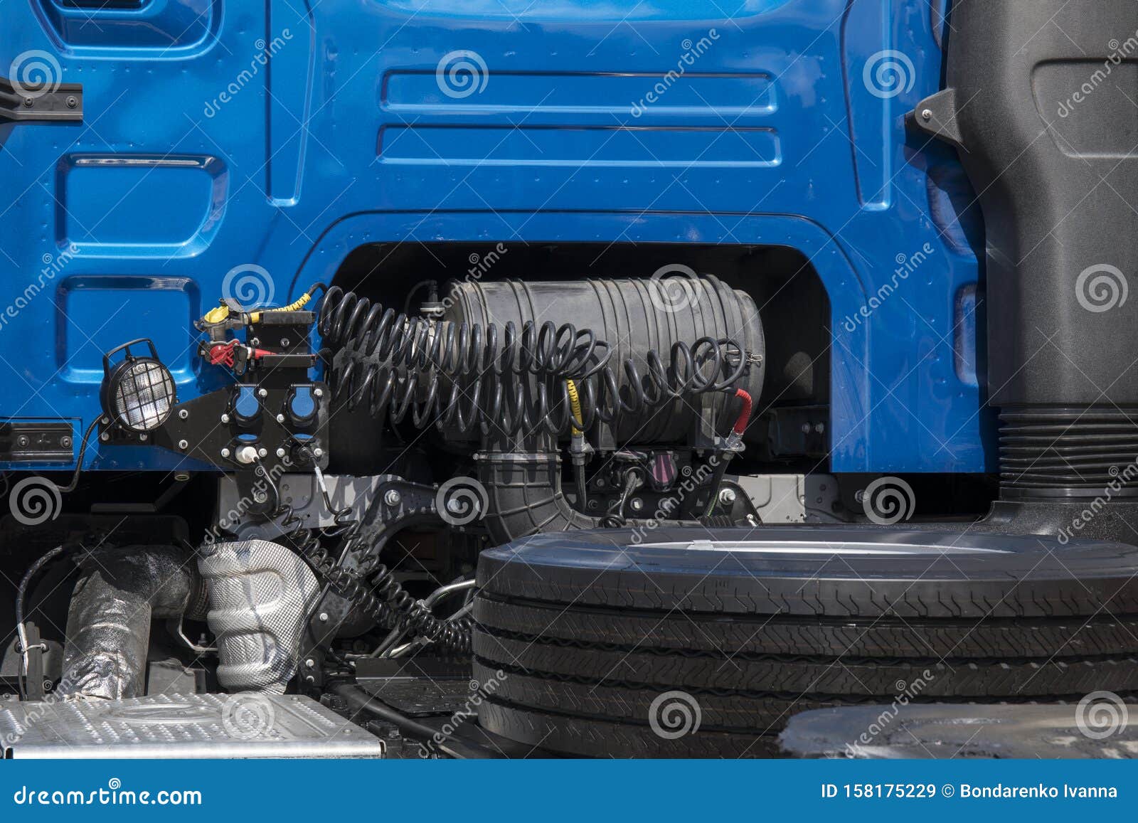 Truck Engine Part - Close Up Image Of An Internal Combustion Engine ...