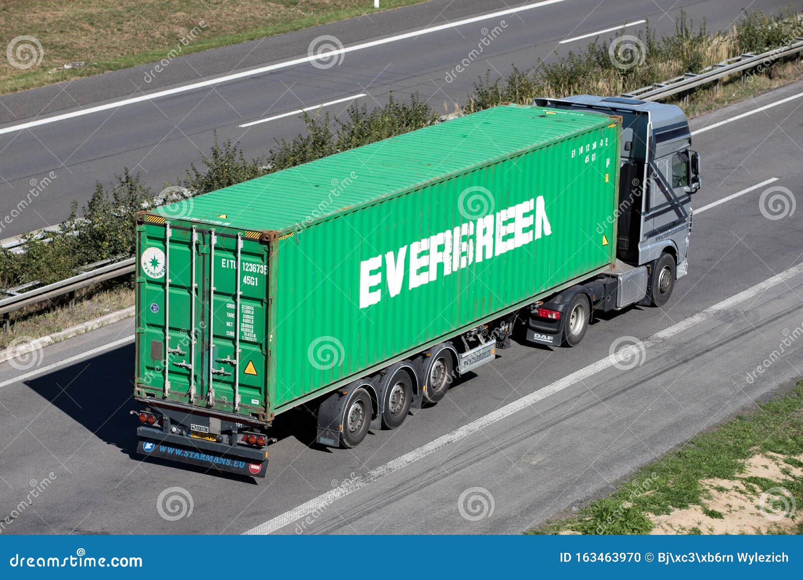 Evergreen Container Truck Evergreen Container 20 On Trailer Model