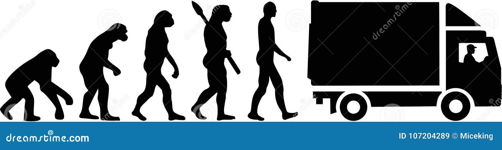 Truck Evolution vector stock vector. Illustration of carrier - 107204289