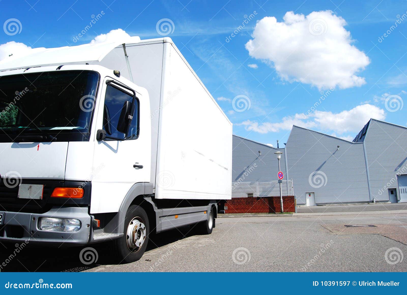 Truck and factory stock image. Image of industry, storage - 10391597