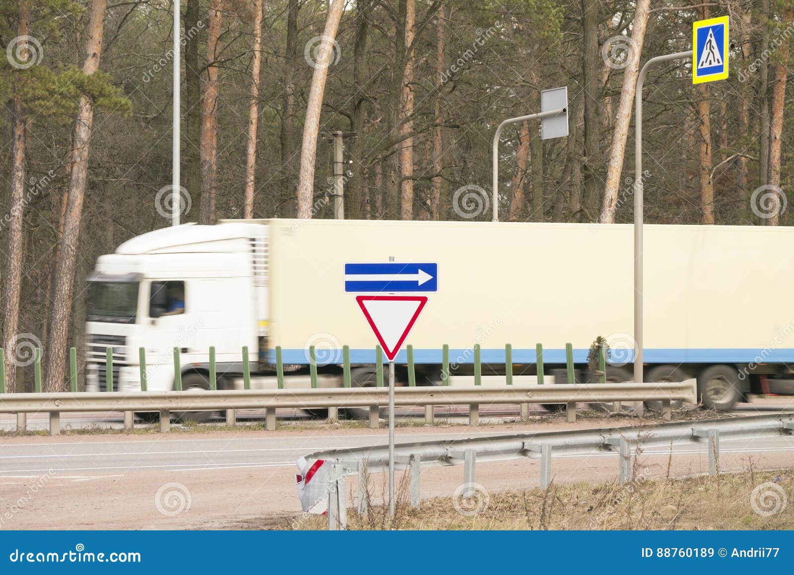 Truck Fast Moving on the Road Stock Image - Image of dealer, blurred ...