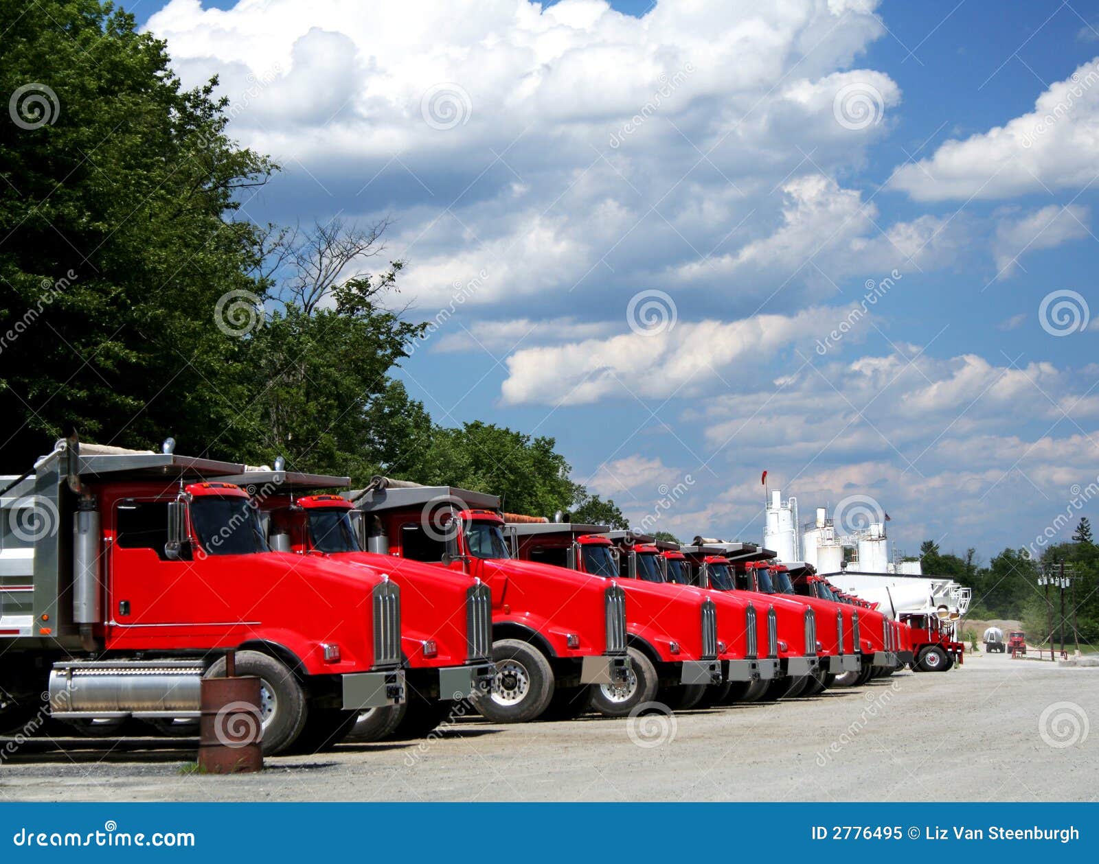 Truck Fleet stock image. Image of parked, fleet, clouds - 2776495