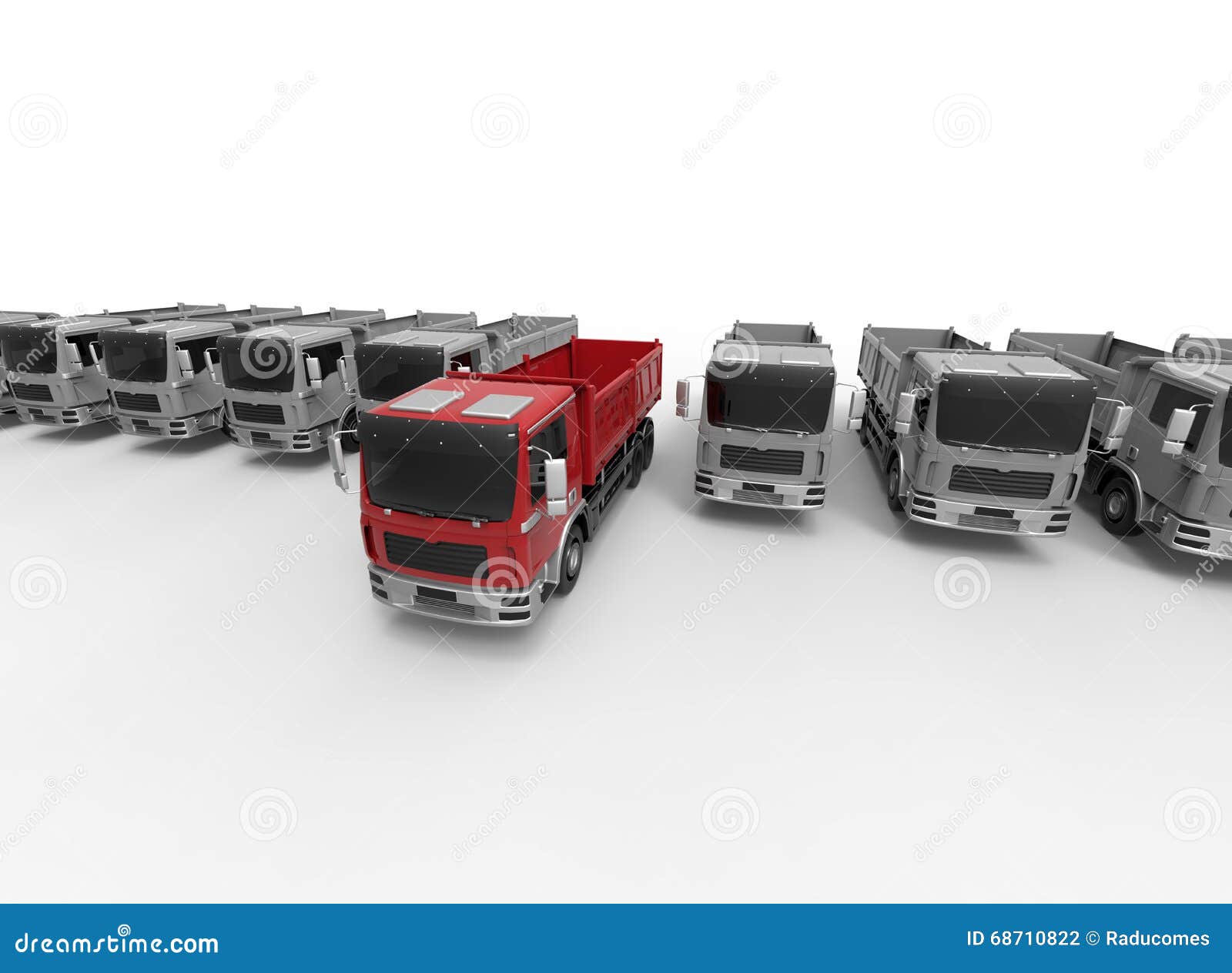 Truck Fleet Task Assignment Concept Stock Illustration - Illustration ...