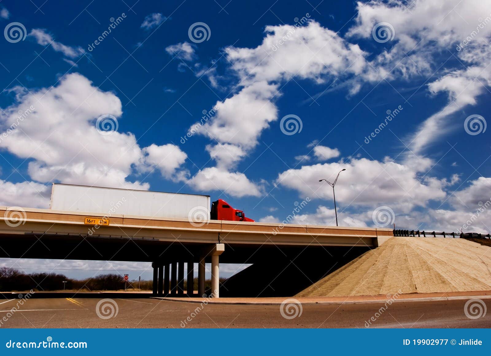 Truck on freeway stock image. Image of street, industry - 19902977