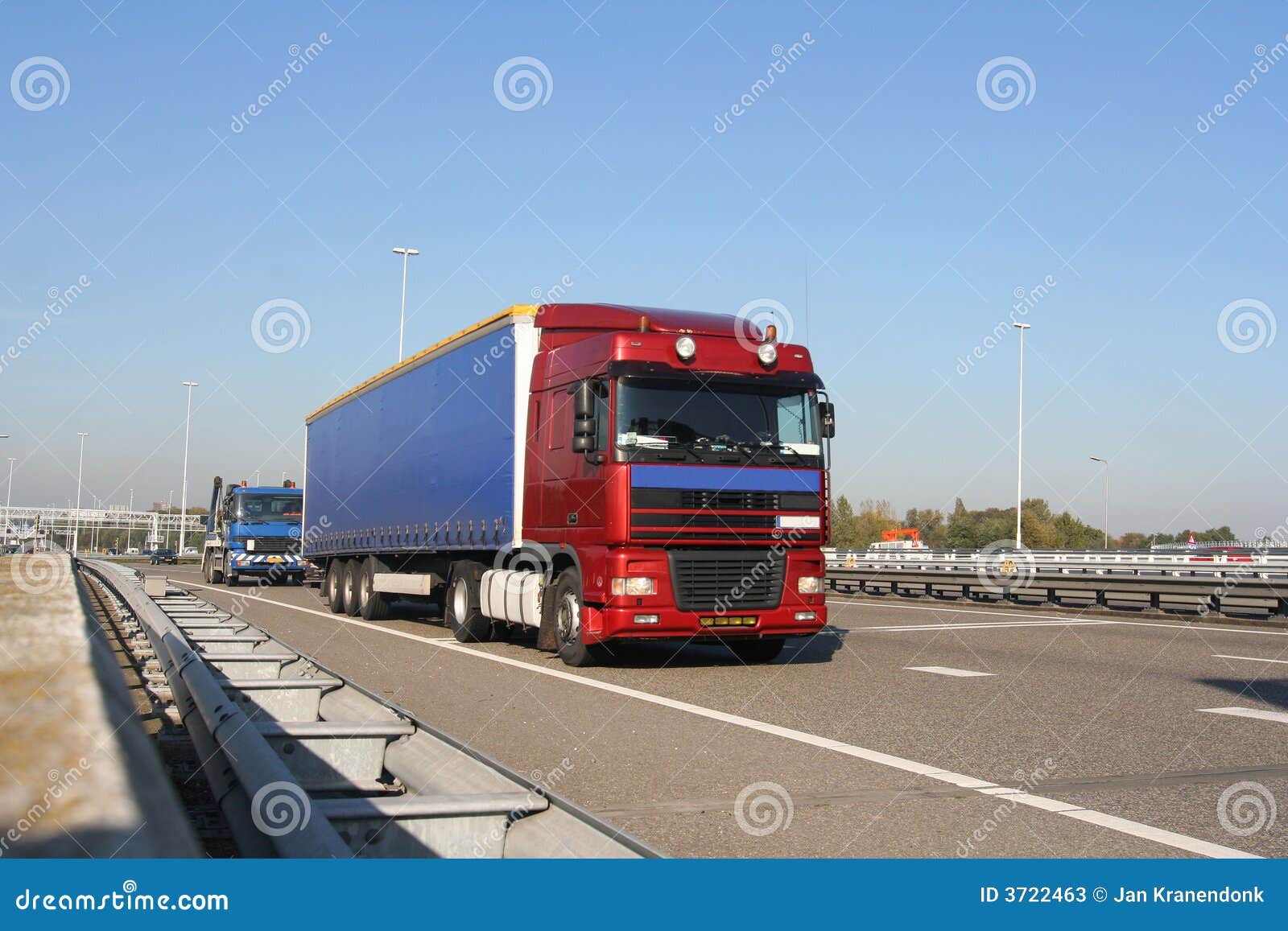 Truck on the Freeway stock image. Image of lanes, vehicle - 3722463