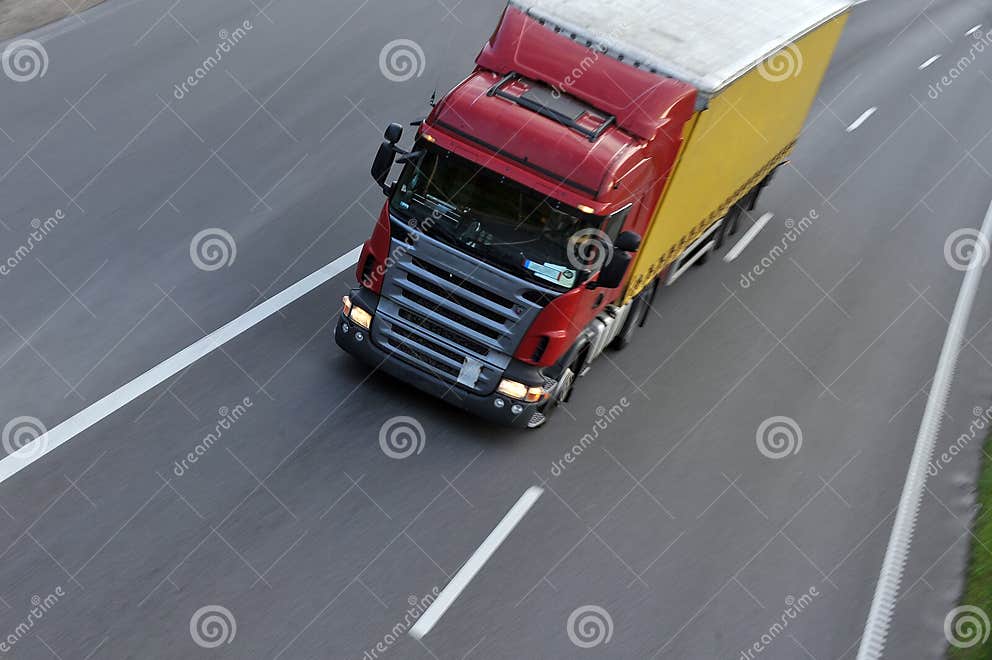 Truck with freight stock photo. Image of delivering, lanes - 21305266