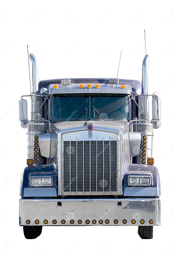 Truck Front Isolated on White Stock Photo - Image of wheel, commerce ...