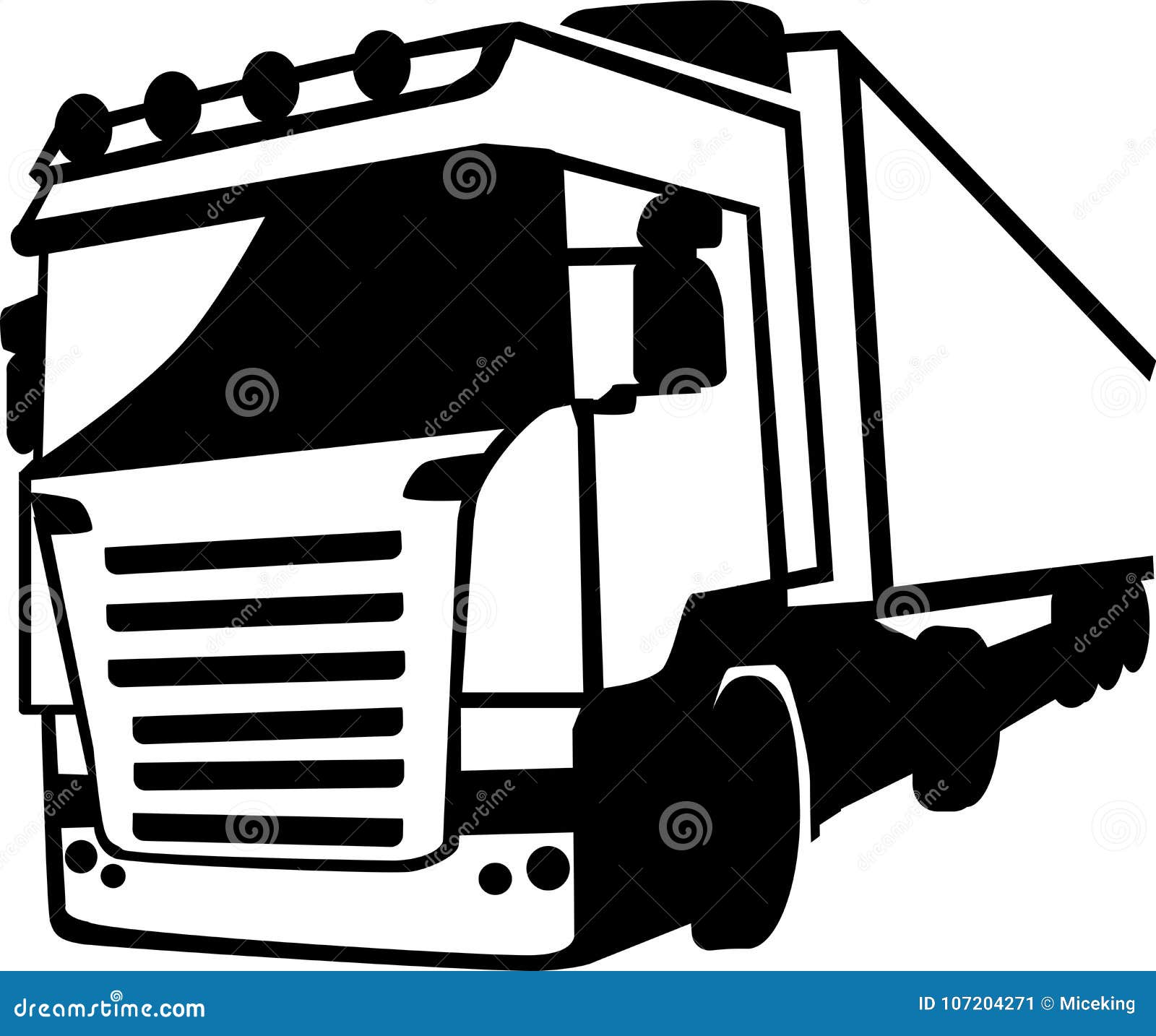 Truck Front vector stock vector. Illustration of heavy - 107204271