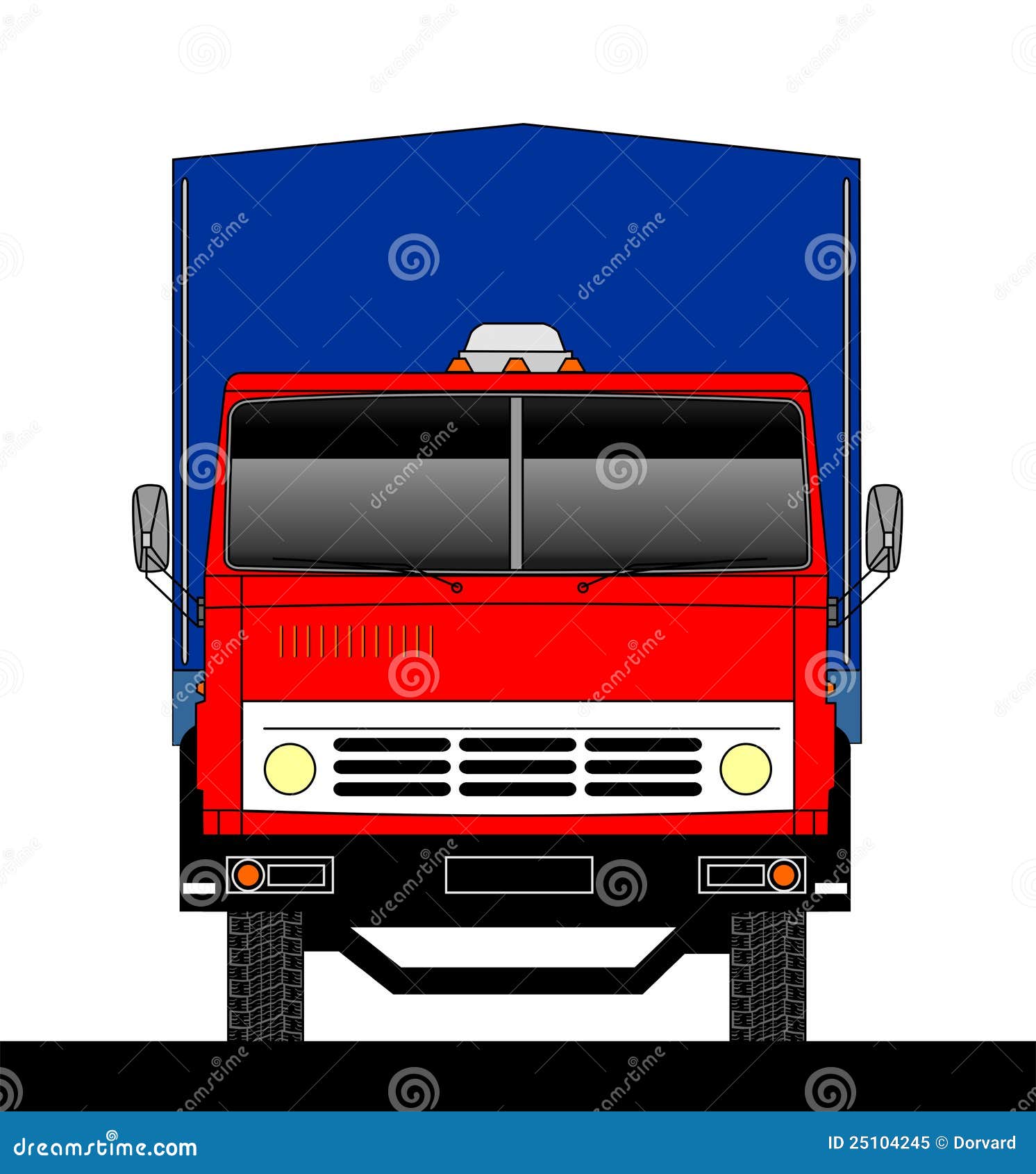 Truck front view stock vector. Illustration of industry - 25104245