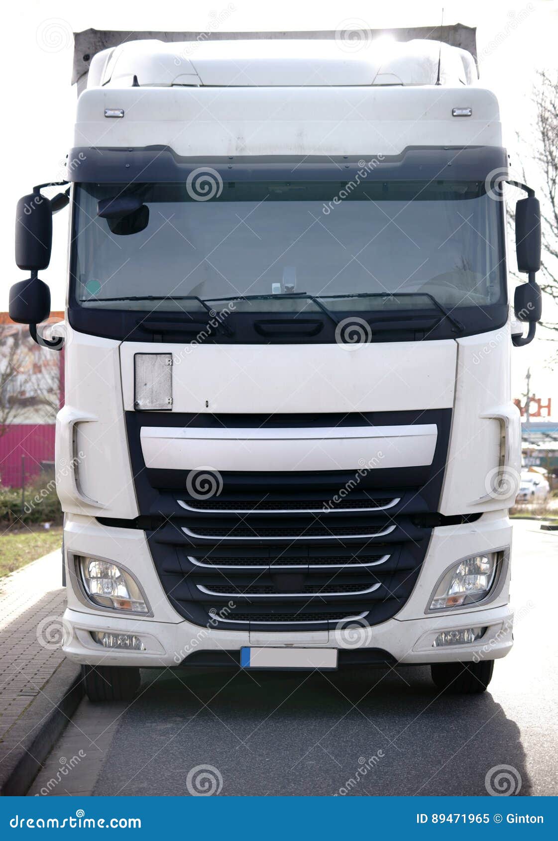 Truck front view stock image. Image of grille, transportation - 89471965