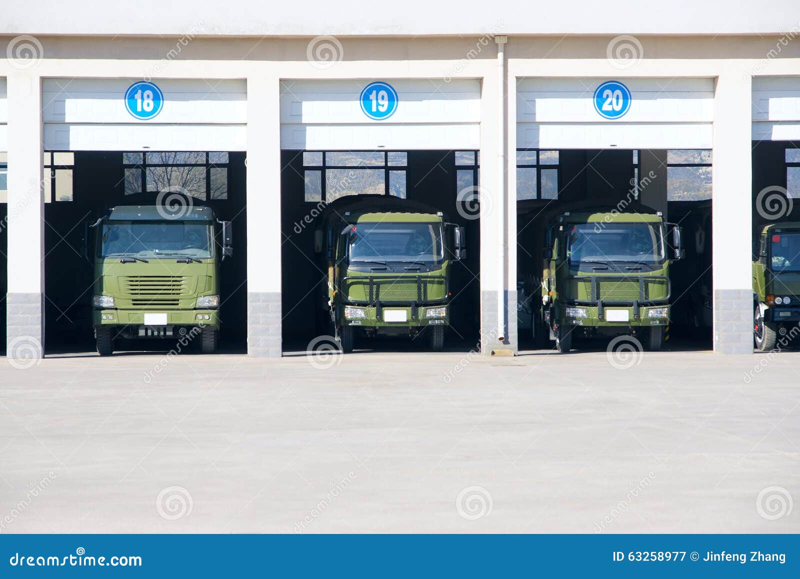 Truck garage stock image. Image of military, vehicles - 63258977