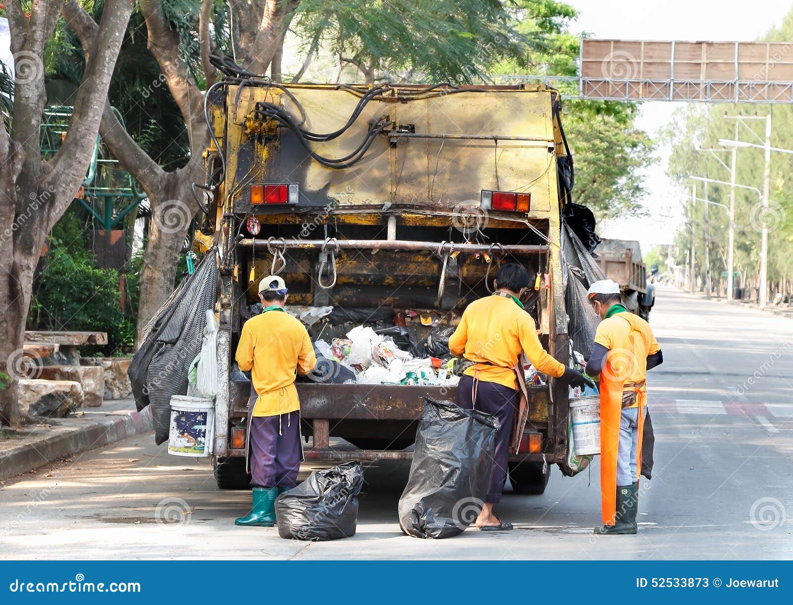 Truck garbage stock image. Image of trash, vehicle, waste - 52533873