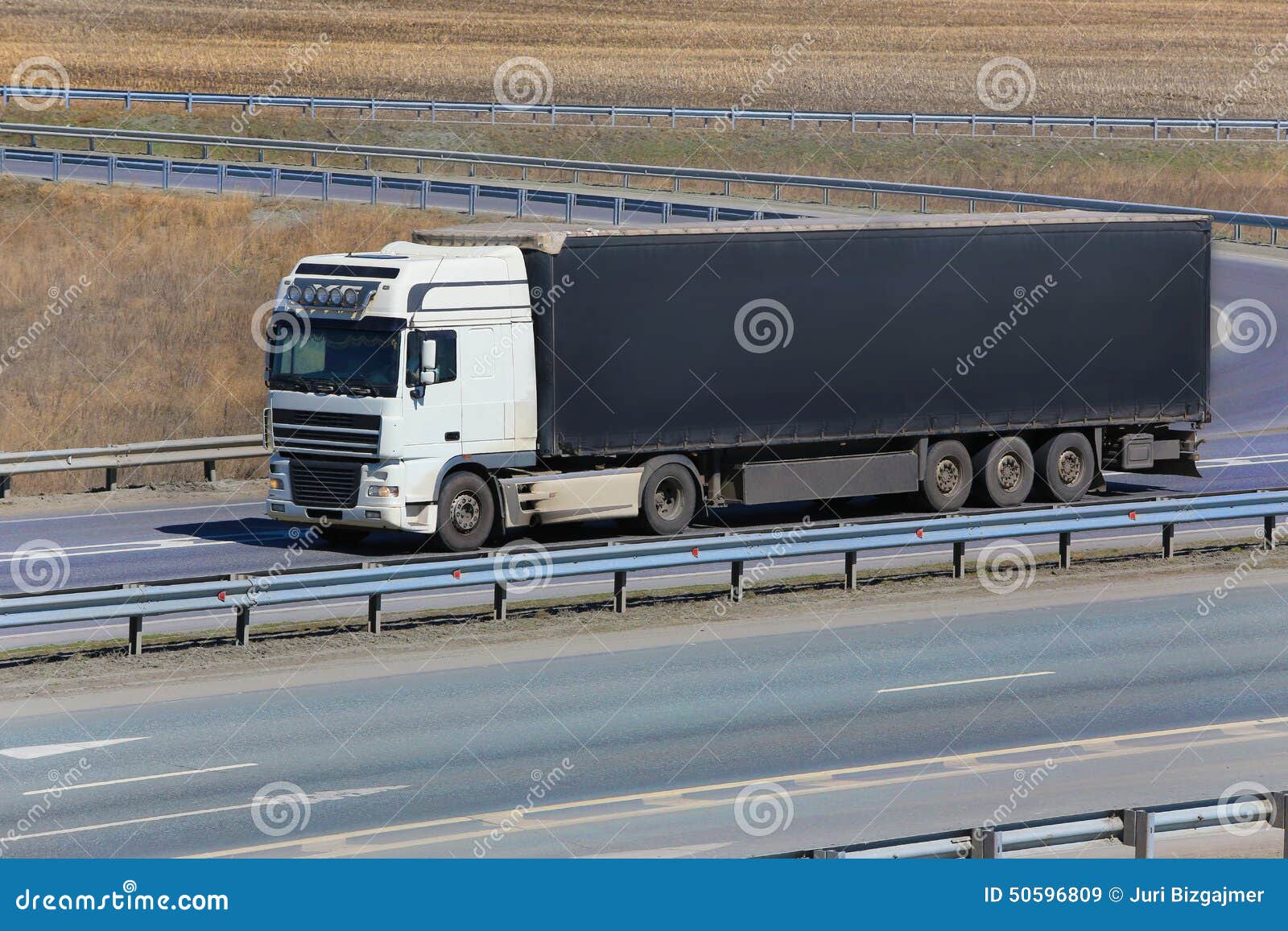 Truck goes on highway stock image. Image of outdoor, high - 50596809