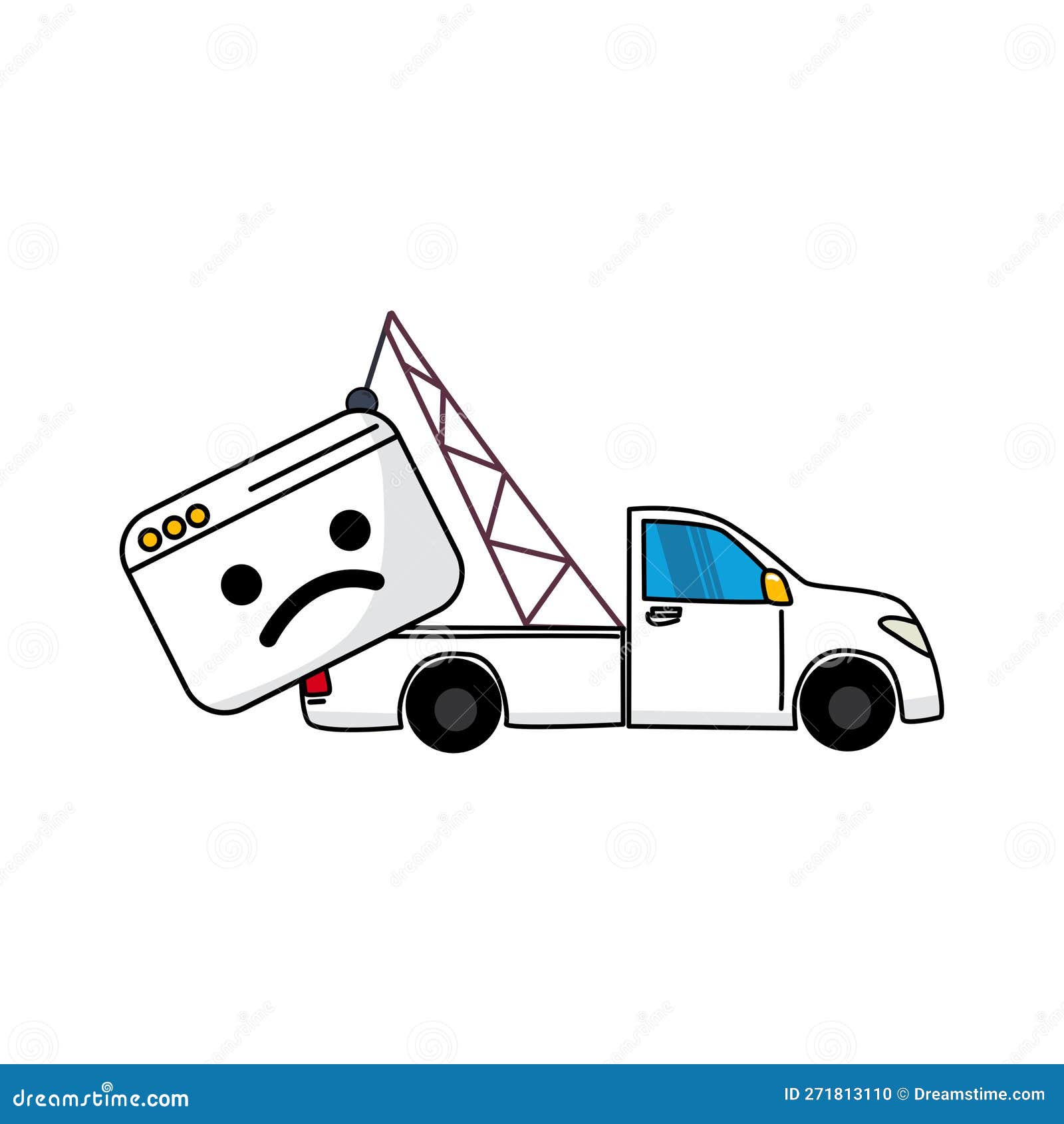 Hiab Truck Icon Vector Illustration | CartoonDealer.com #160875348