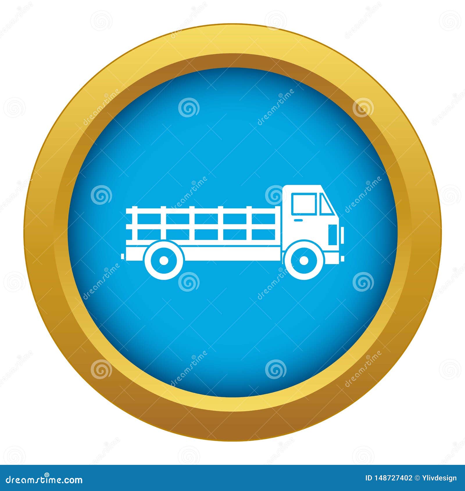 Truck Icon Blue Vector Isolated Stock Vector - Illustration of ...