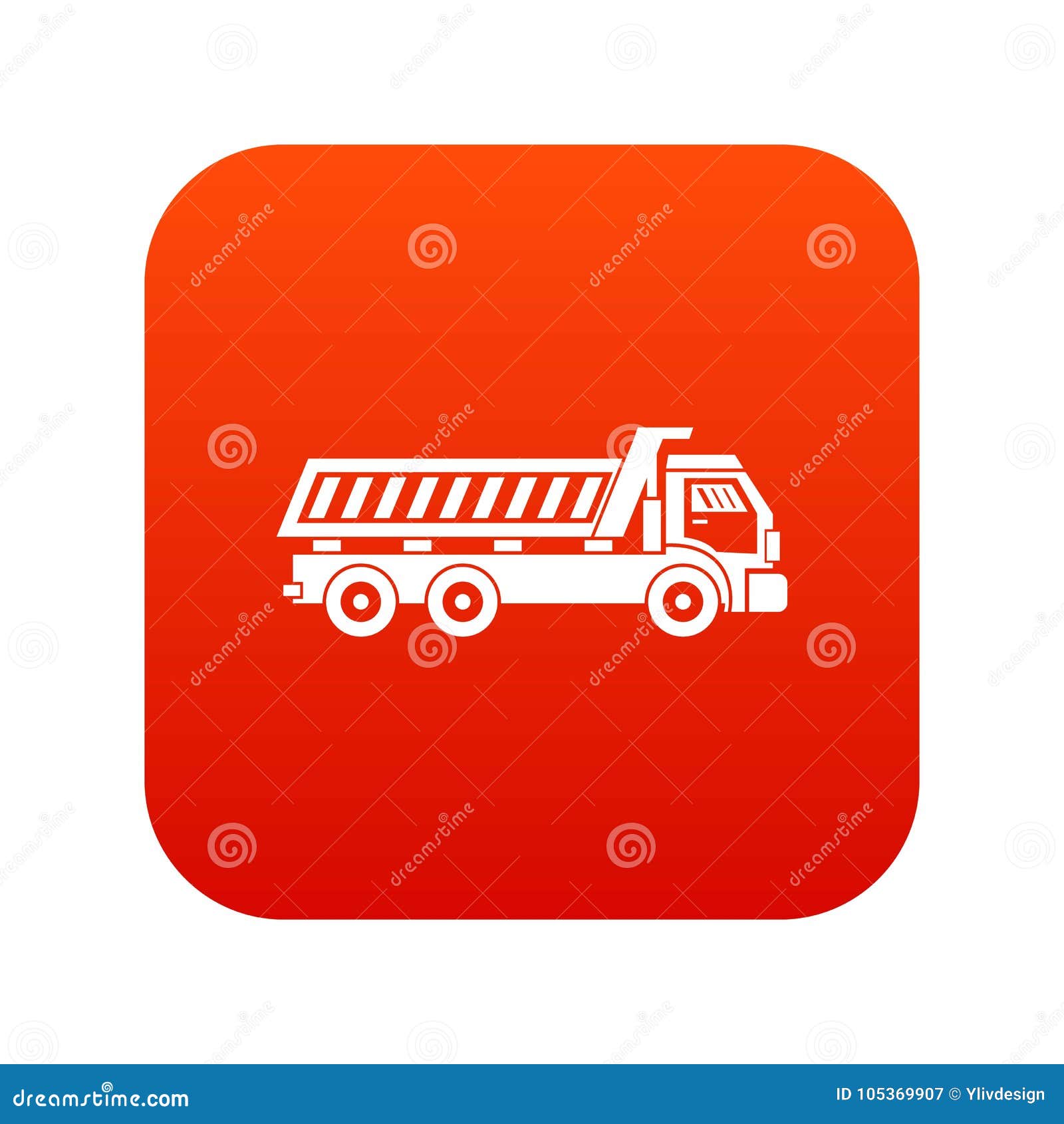 Truck icon digital red stock vector. Illustration of label - 105369907