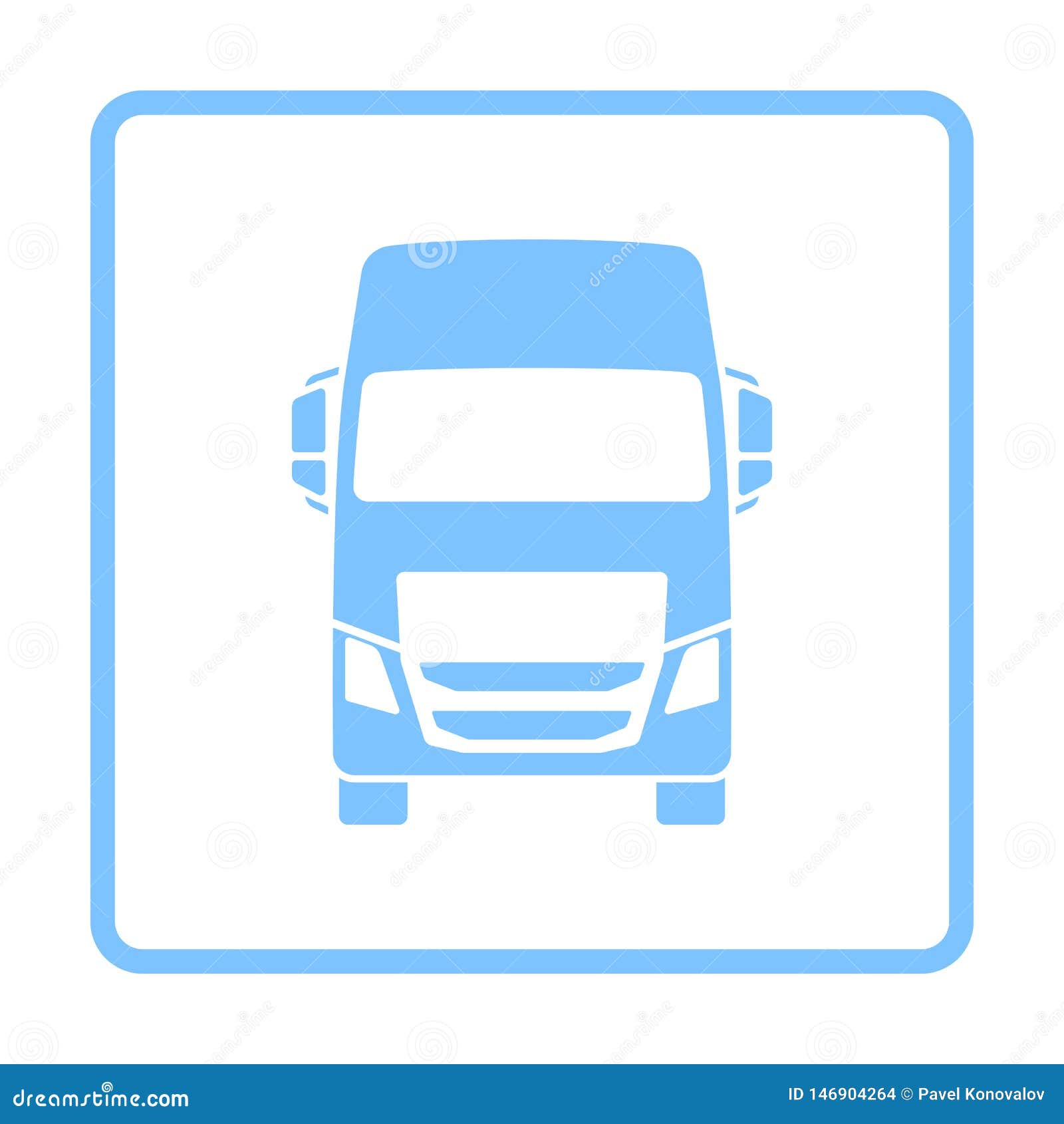 Truck Icon Front View stock vector. Illustration of business - 146904264
