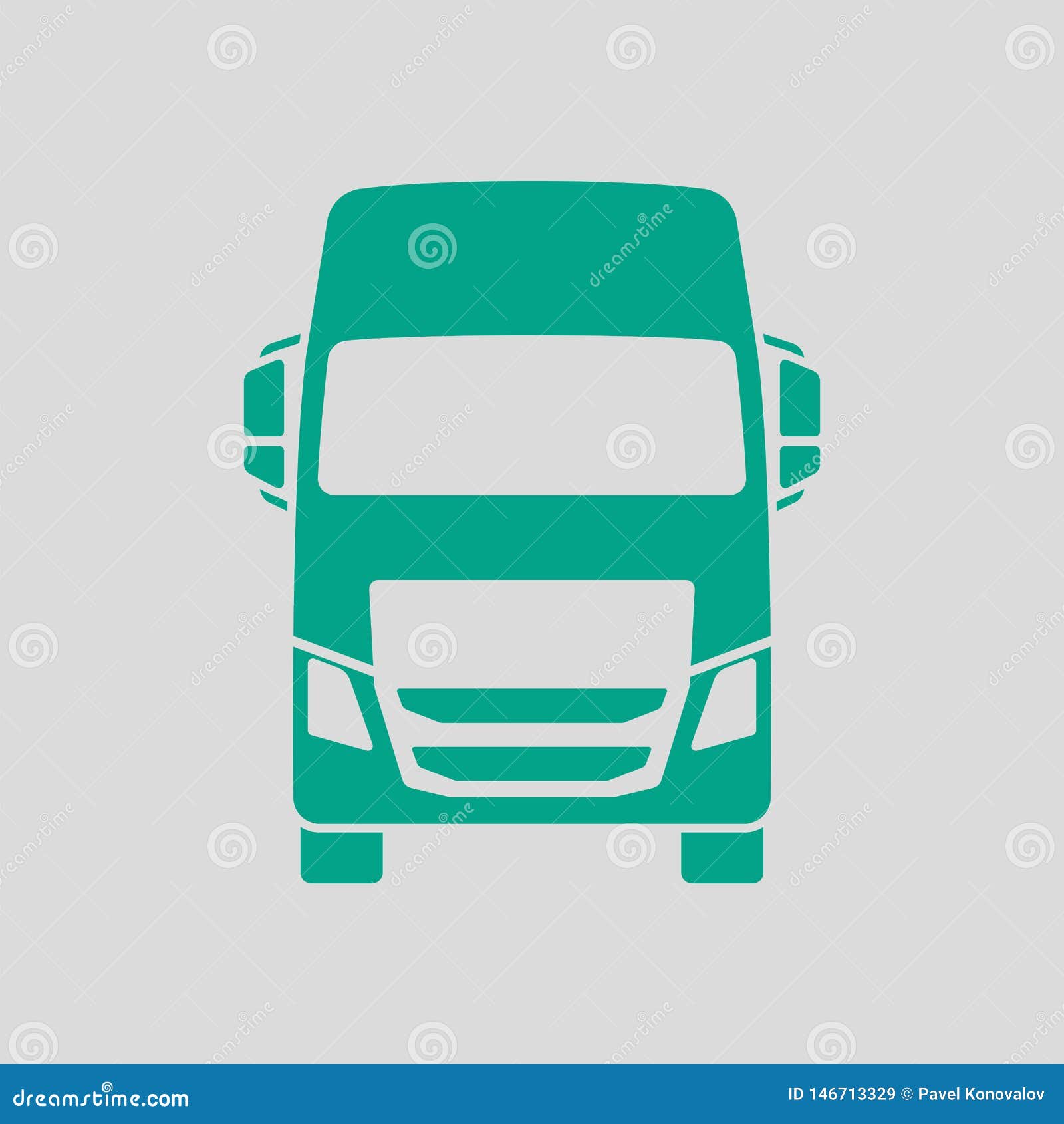 Truck Icon Front View stock vector. Illustration of view - 146713329