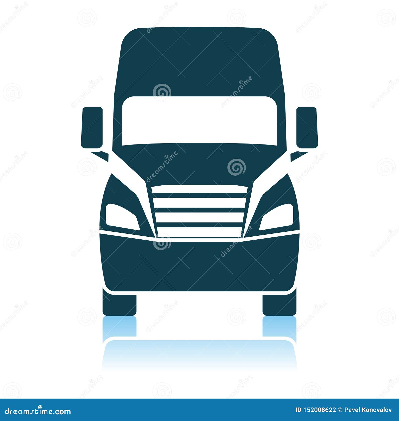 Truck Icon Front View stock vector. Illustration of trucking - 152008622