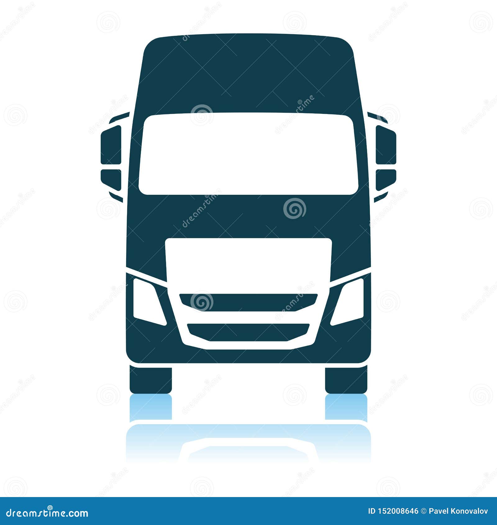 Truck Icon Front View stock vector. Illustration of delivering - 152008646