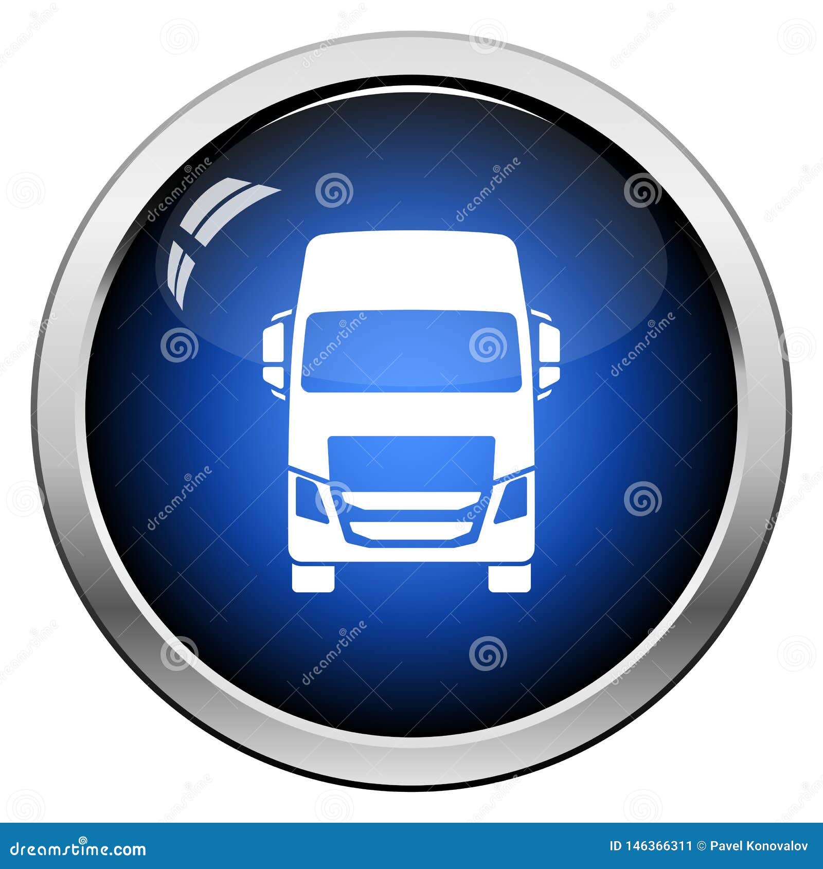 Truck icon front view stock vector. Illustration of isolated - 146366311