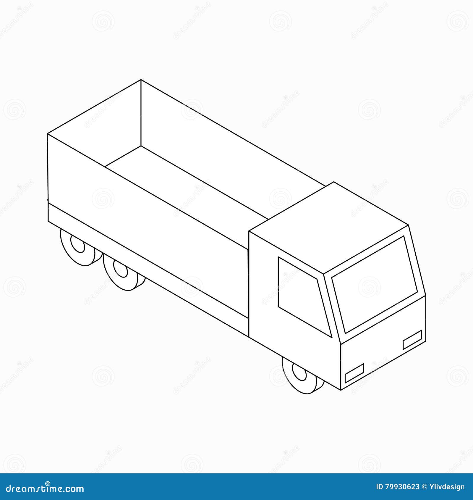 Truck Icon, Isometric 3d Style Stock Vector - Illustration of ...