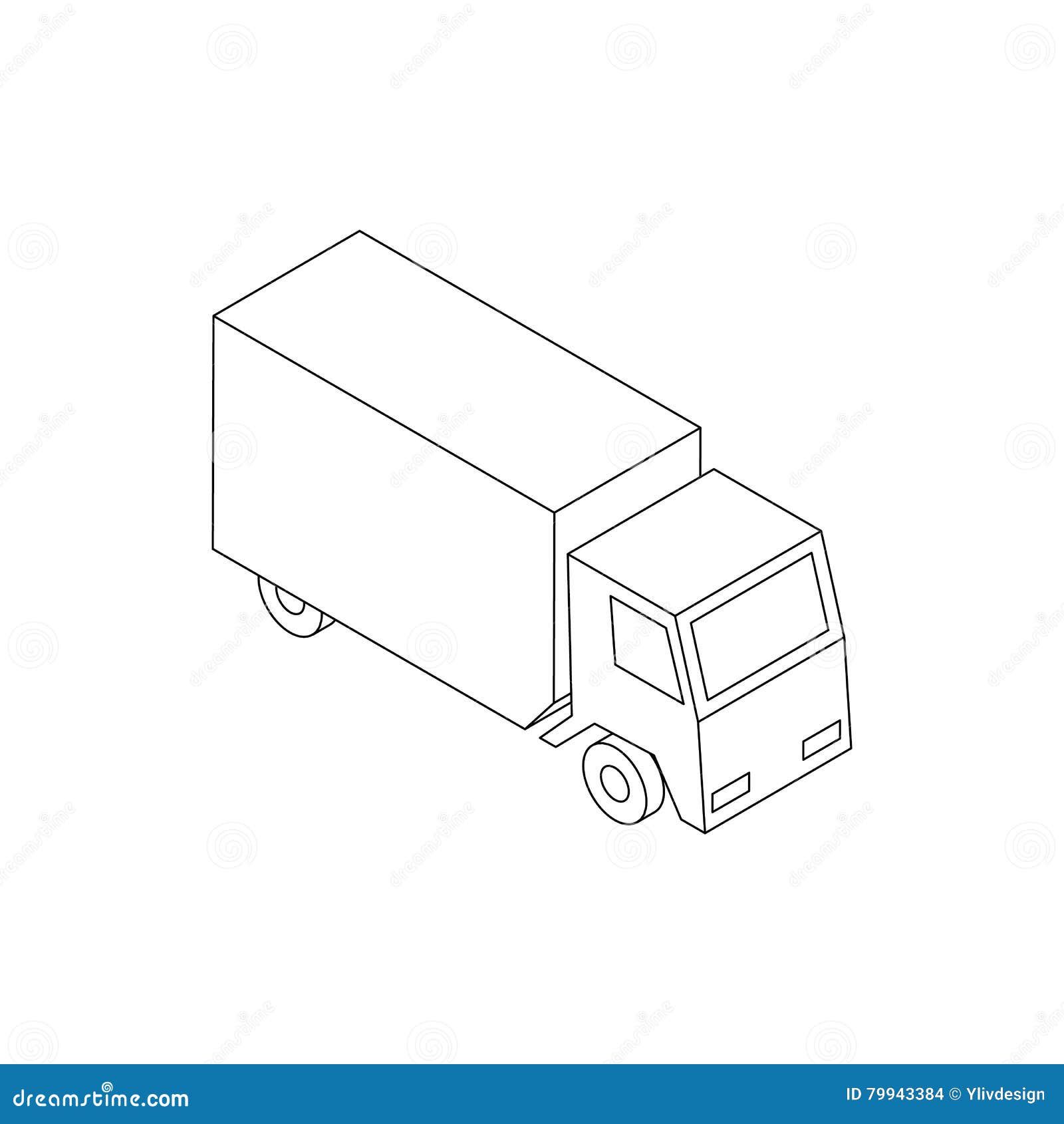 Truck Icon, Isometric 3d Style Stock Vector - Illustration of ...