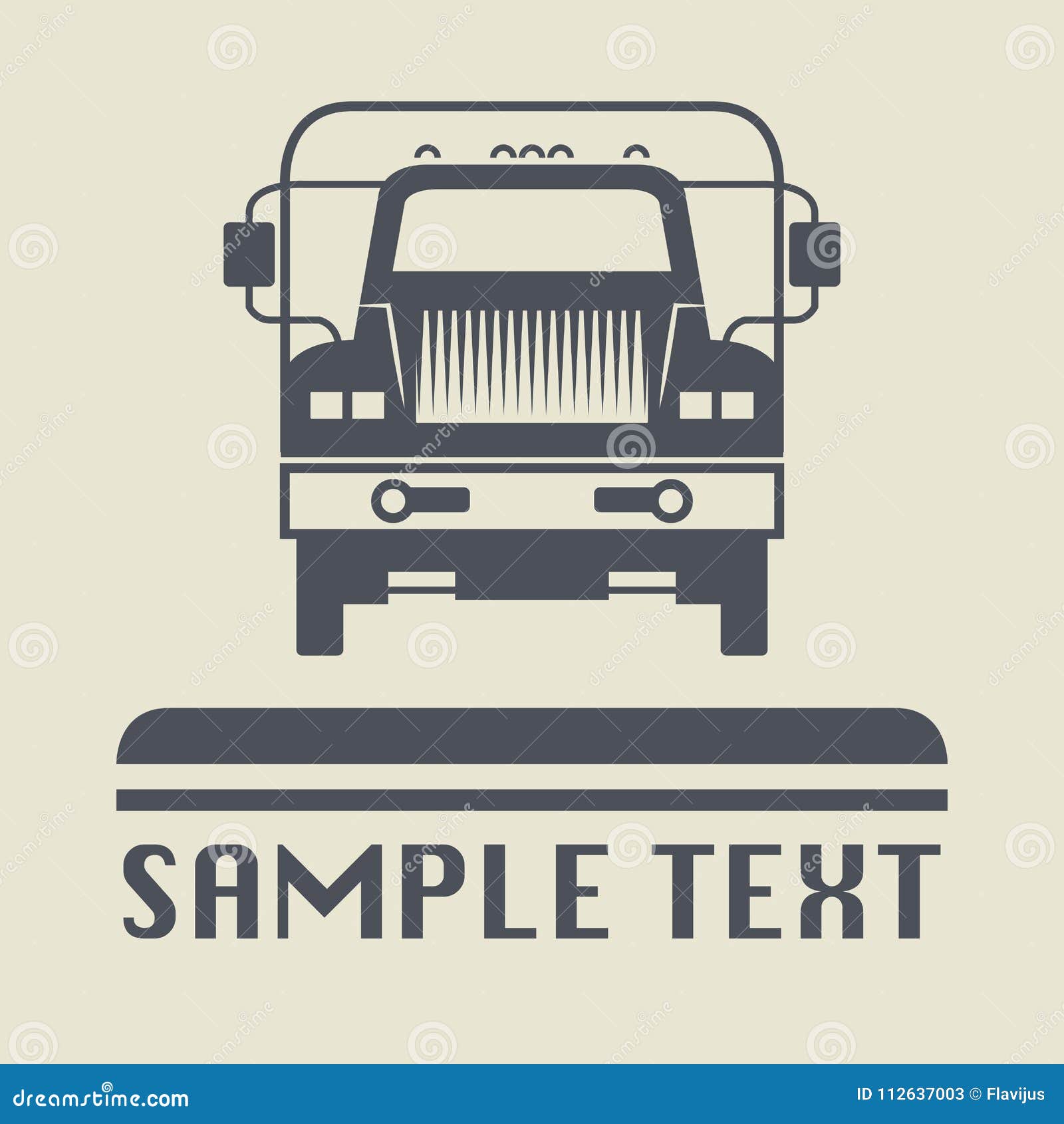 Truck icon or sign stock vector. Illustration of carrier - 112637003
