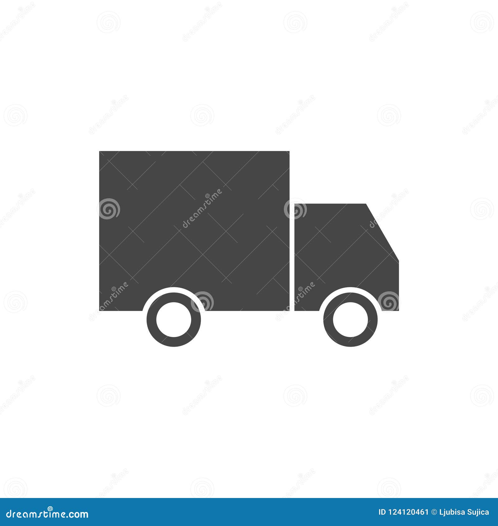 Truck Icon Vector, Simple Truck Icon Stock Illustration - Illustration ...
