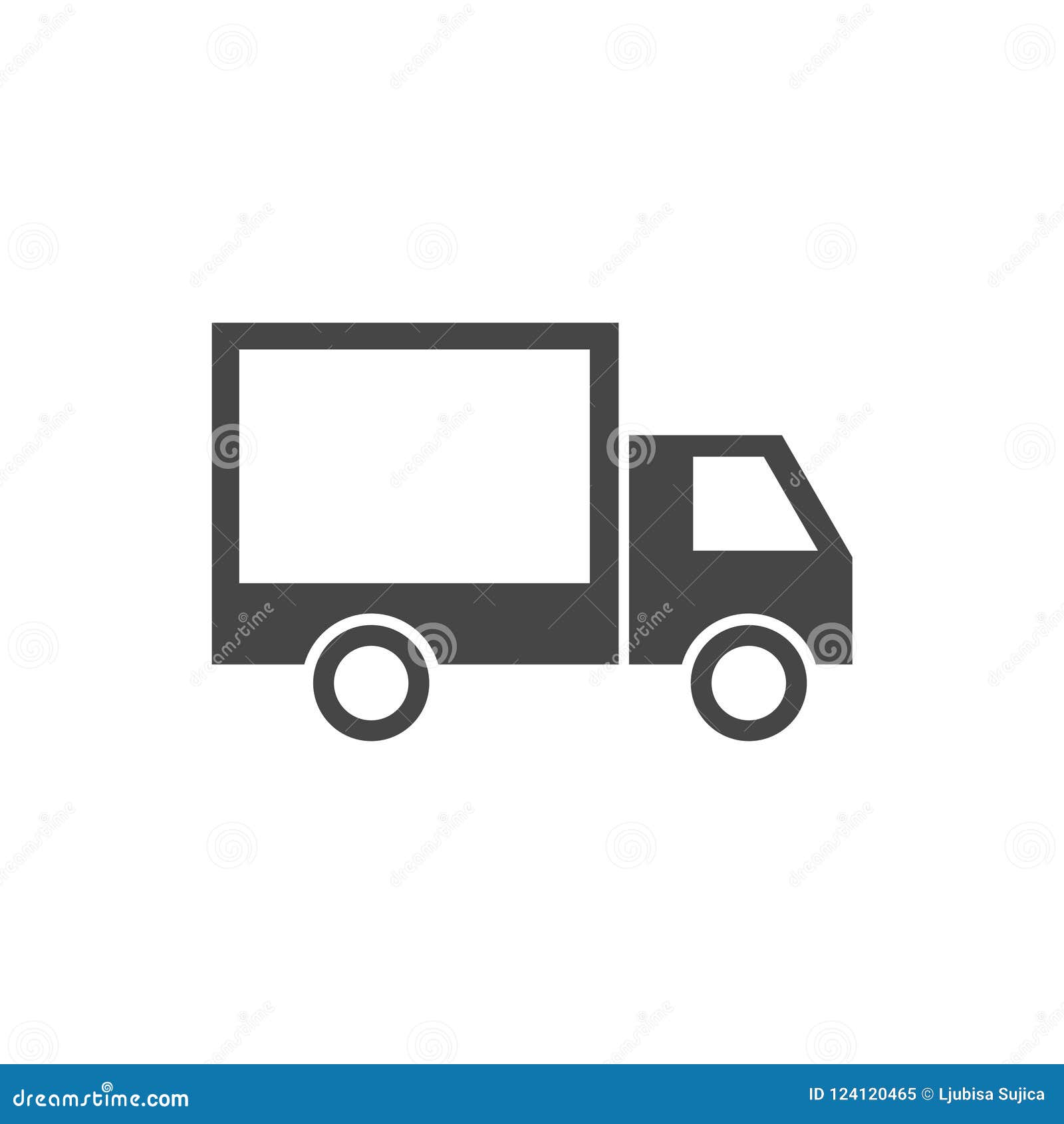 Truck Icon Vector, Simple Truck Icon Stock Illustration - Illustration ...