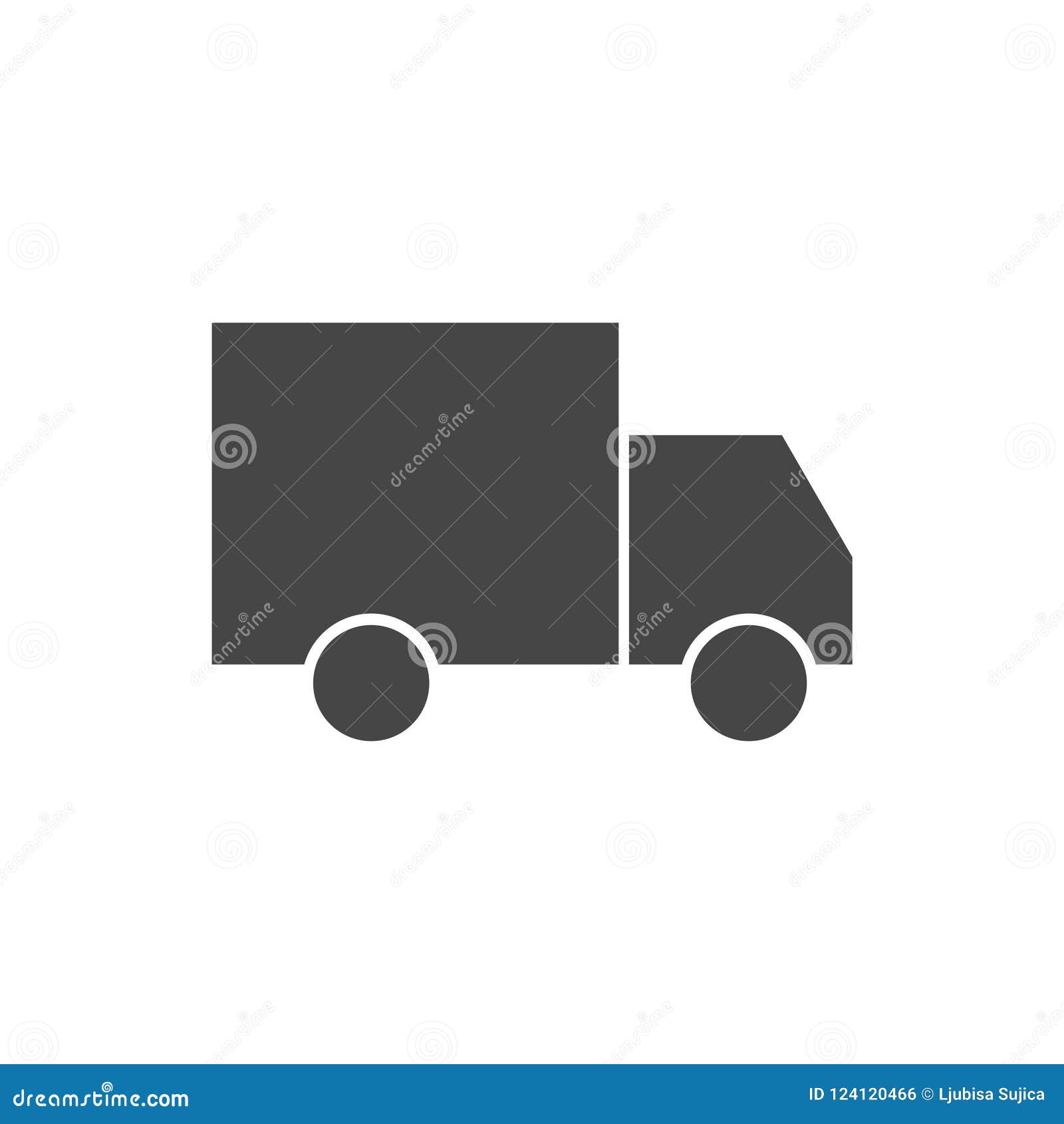 Truck Icon Vector, Simple Truck Icon Stock Illustration - Illustration ...
